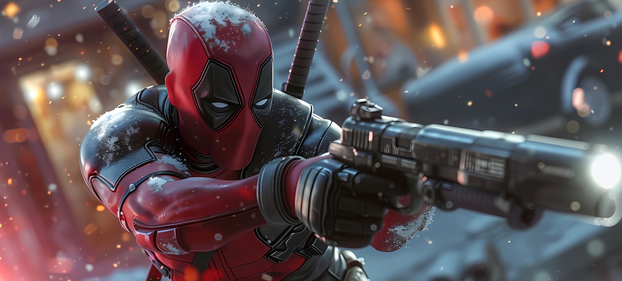 2037x919 Resolution Deadpool Firing Gun 2037x919 Resolution Wallpaper ...