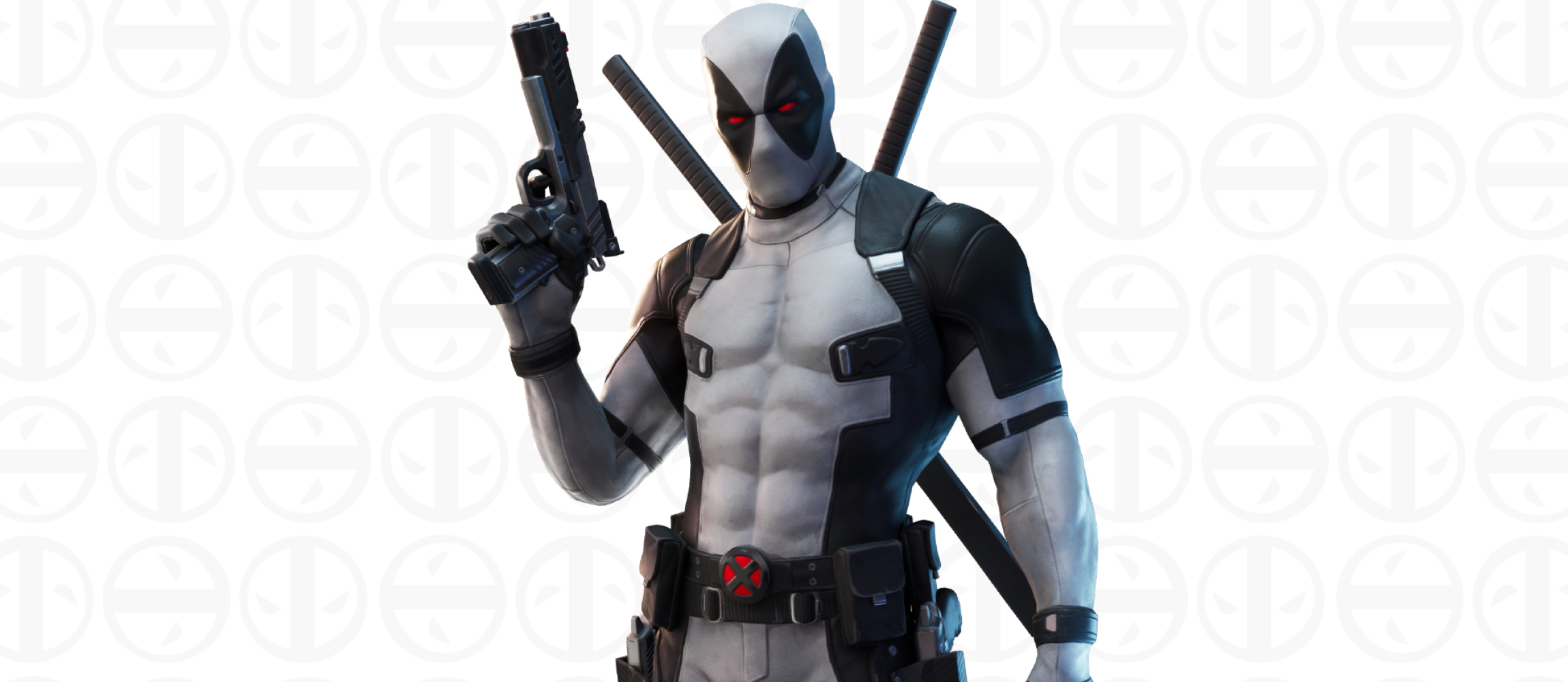 2300x1000 Deadpool White Suit X-Force Fortnite 2300x1000 Resolution ...
