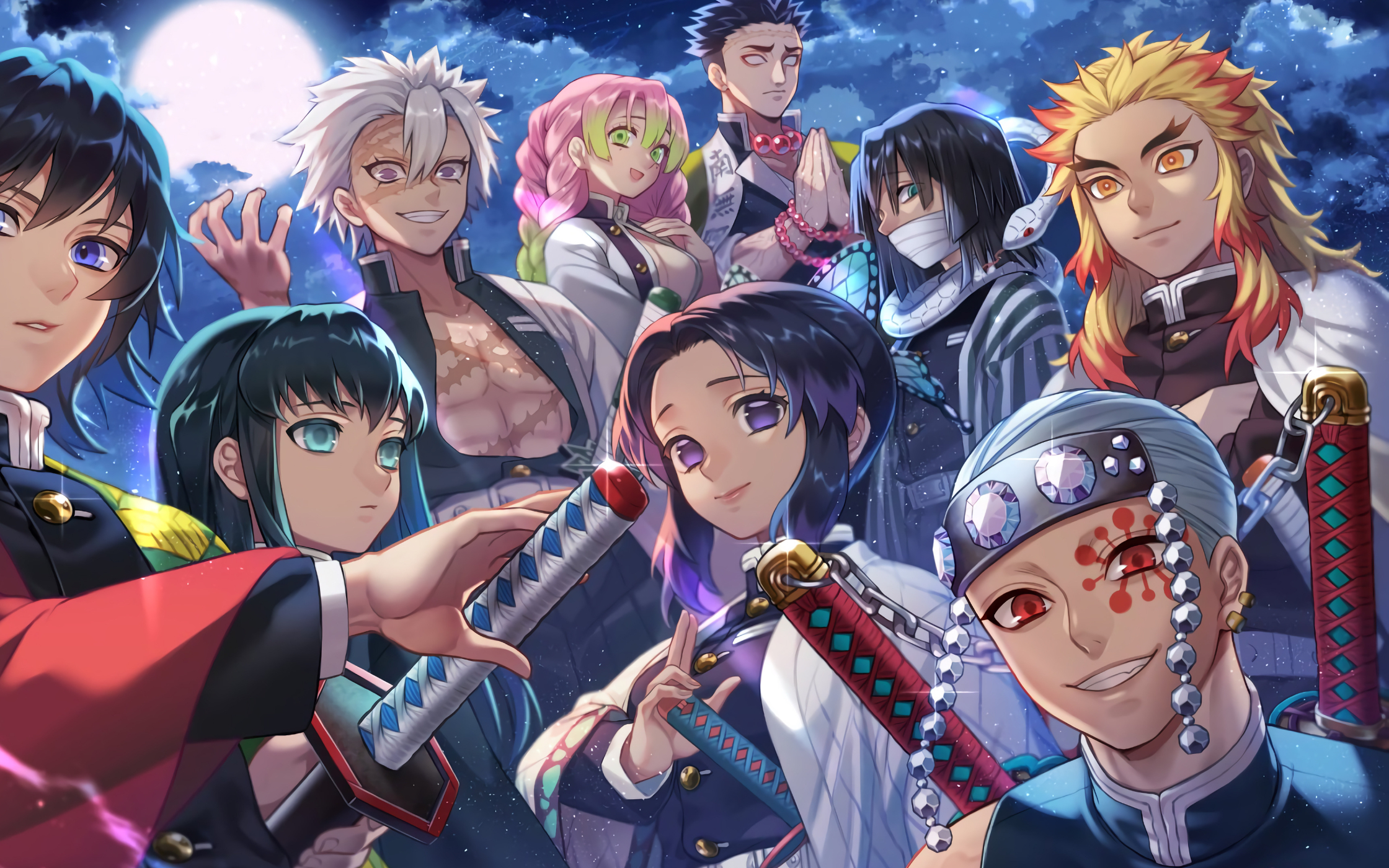 2240x1400 Resolution Demon Slayer Kimetsu No Yaiba 4k Characters Key ...
