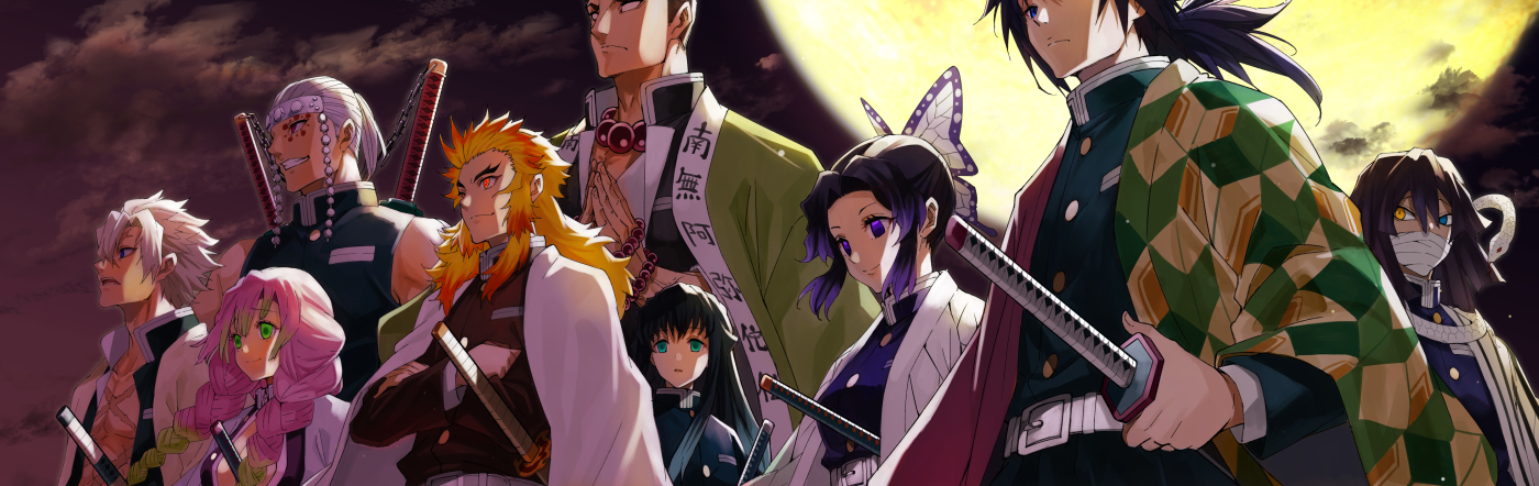 1400x442 Resolution Demon Slayer Kimetsu no Yaiba 4K Characters ...