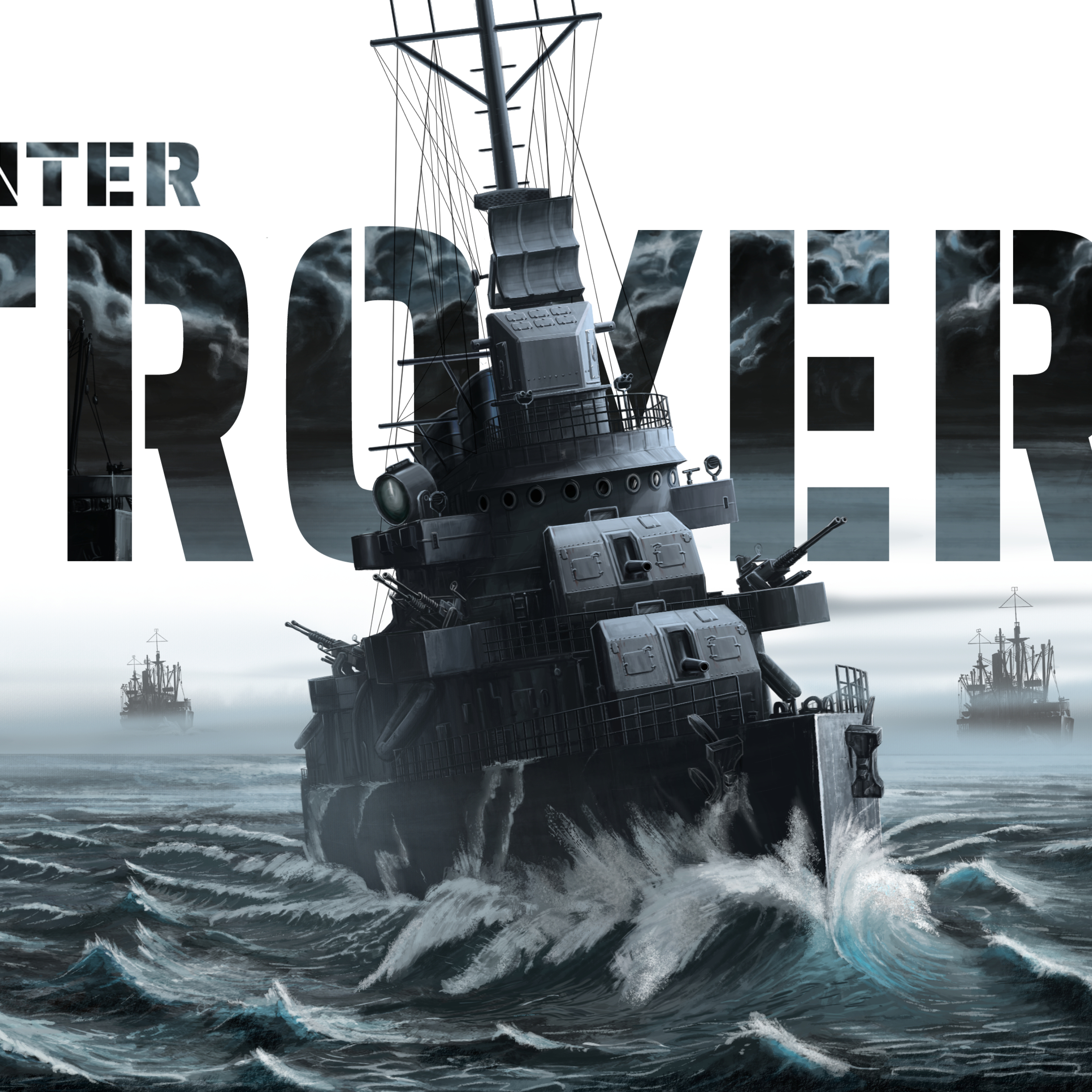 3000x3000 Resolution Destroyer The U-Boat Hunter Gaming Poster ...