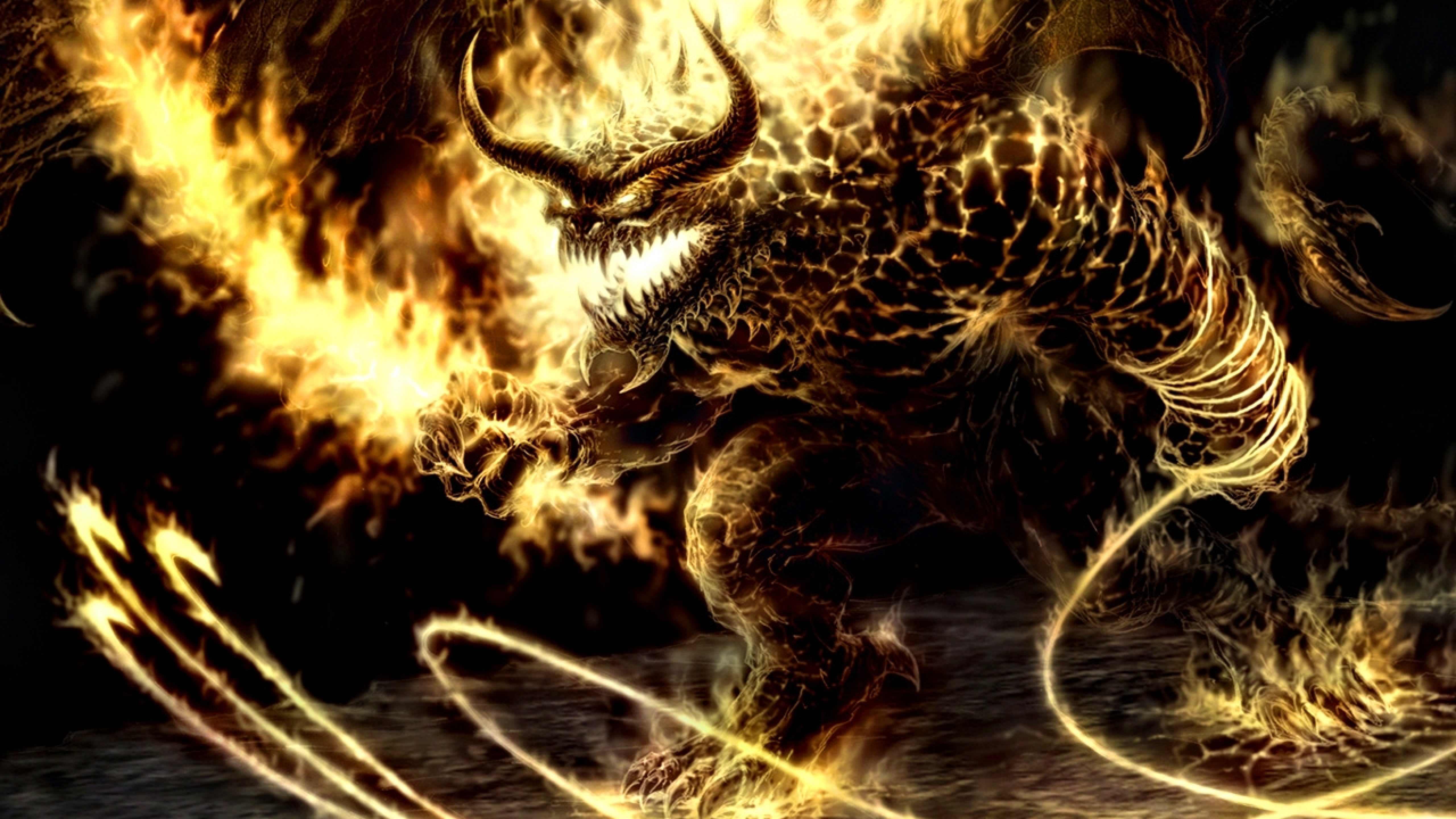 5120x2880 devil, monster, fire 5K Wallpaper, HD Fantasy 4K Wallpapers ...