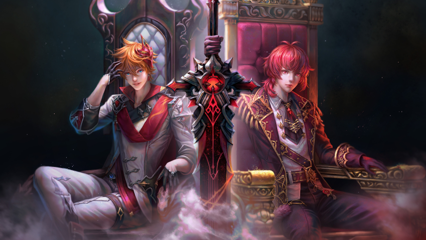850x480 Resolution Diluc and Tartaglia Childe HD Genshin Impact 850x480 ...