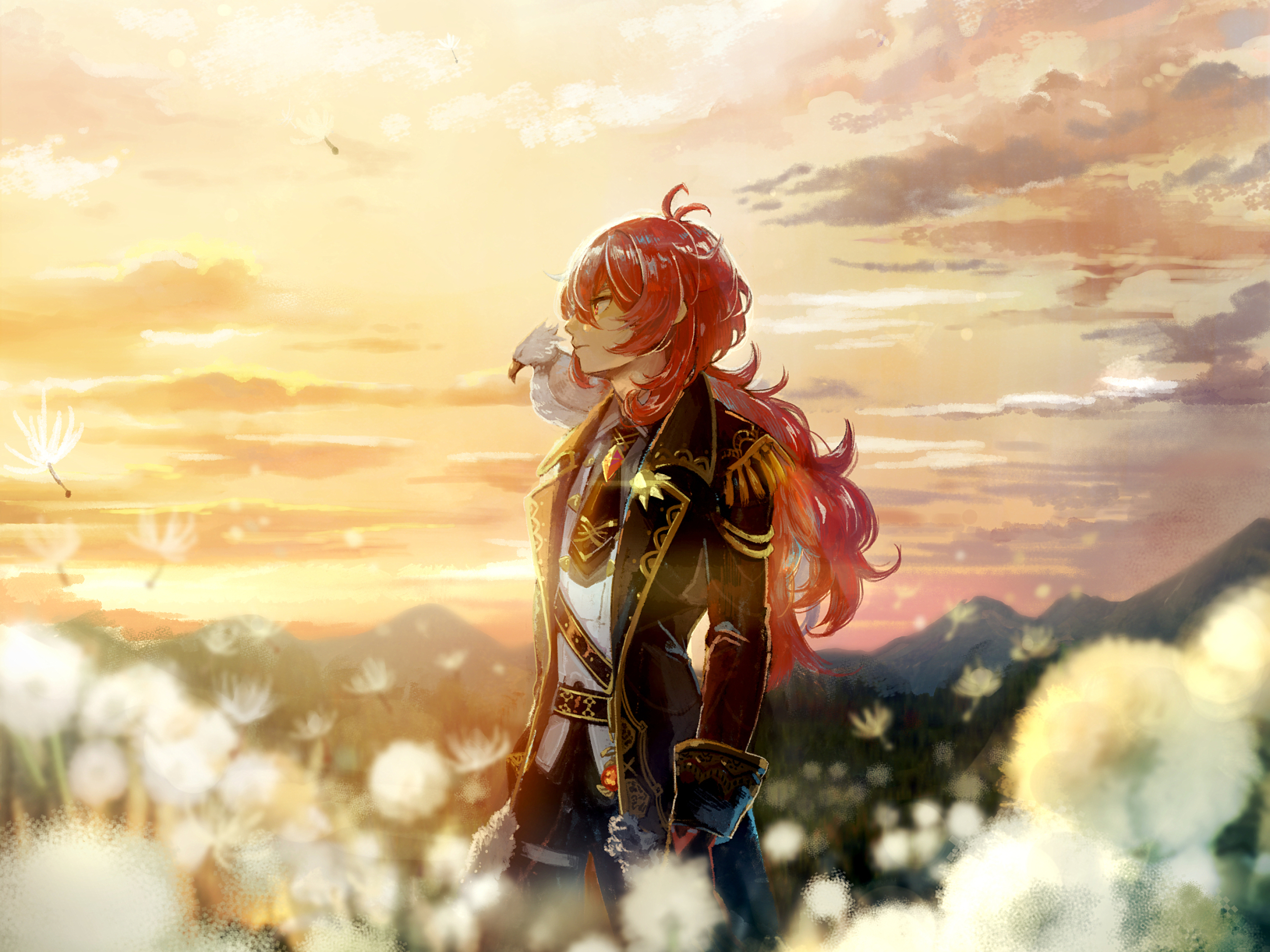 4000x3000 Resolution Diluc Drawing Genshin Impact 4000x3000 Resolution ...
