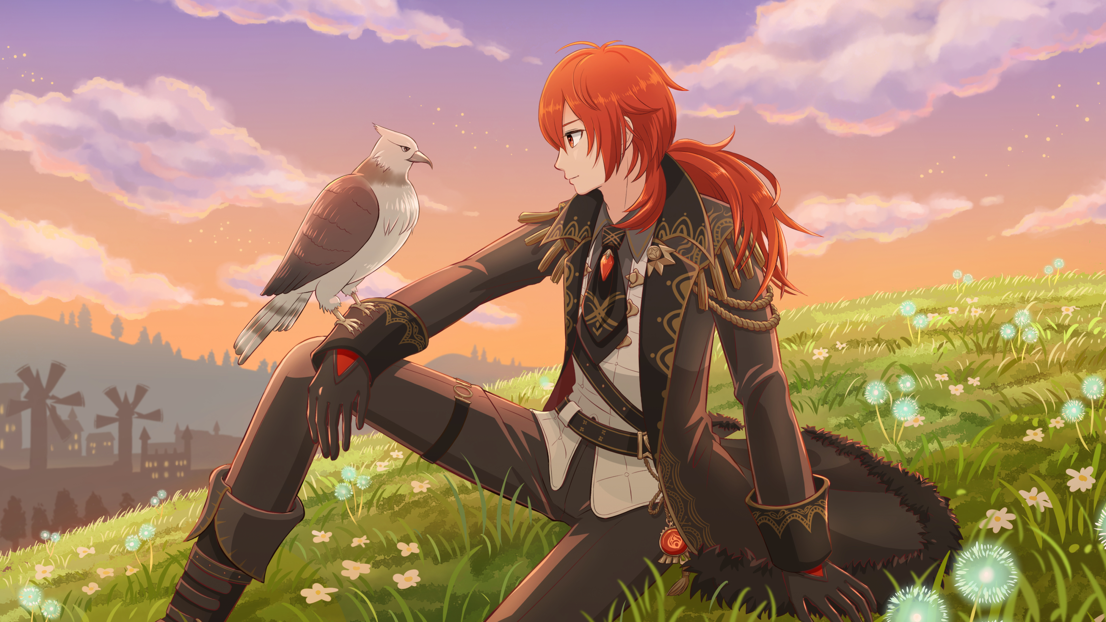 3840x2161 Resolution Diluc Portrait Genshin Impact 3840x2161 Resolution ...