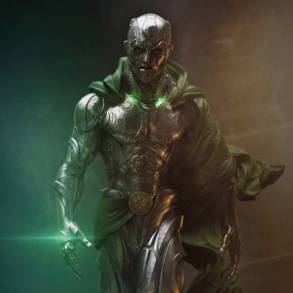 1024x1024 Doctor Doom 4k Comic Cool Art 1024x1024 Resolution Wallpaper ...