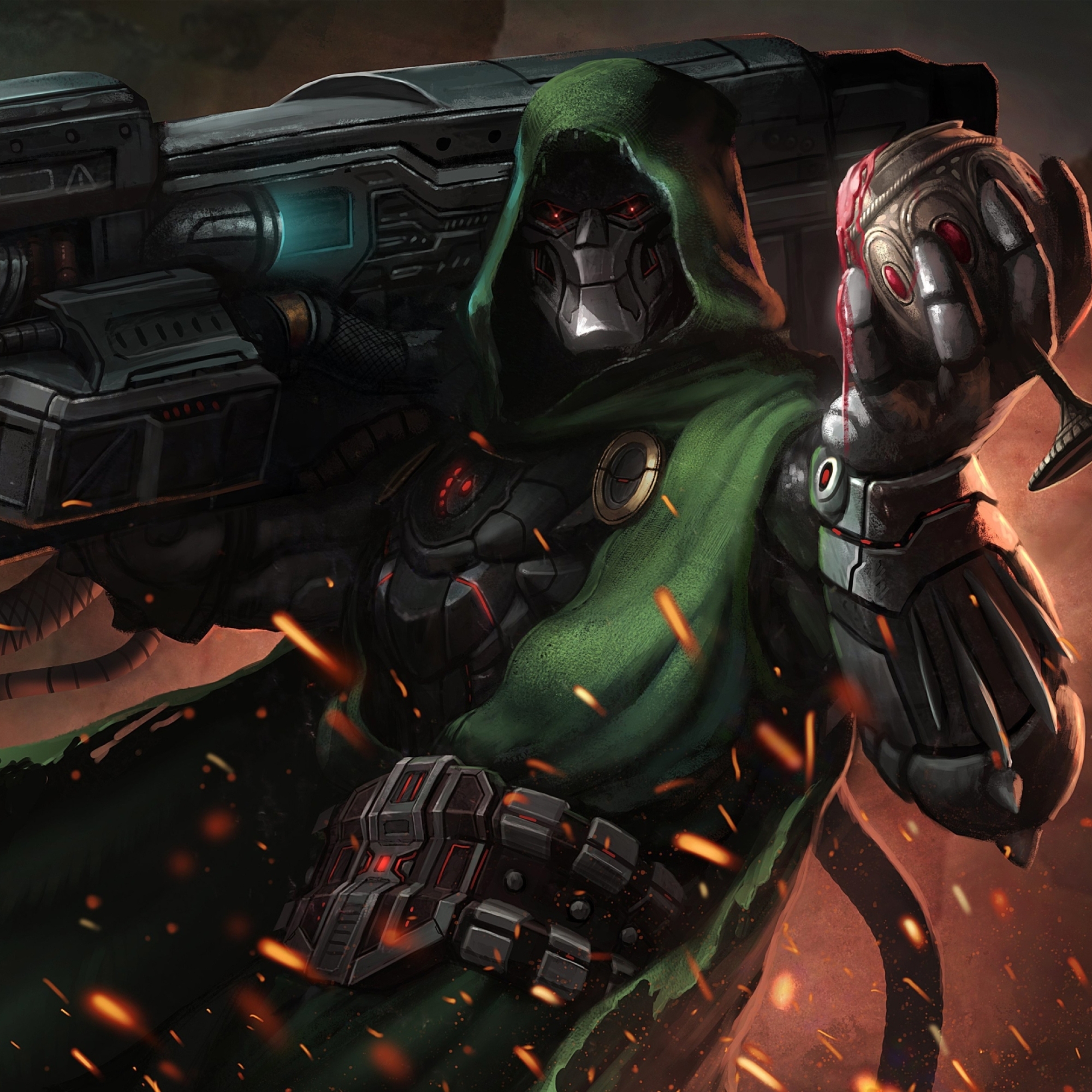 2000x2000 Resolution Doctor Doom Superhero Art 22 2000x2000 Resolution ...