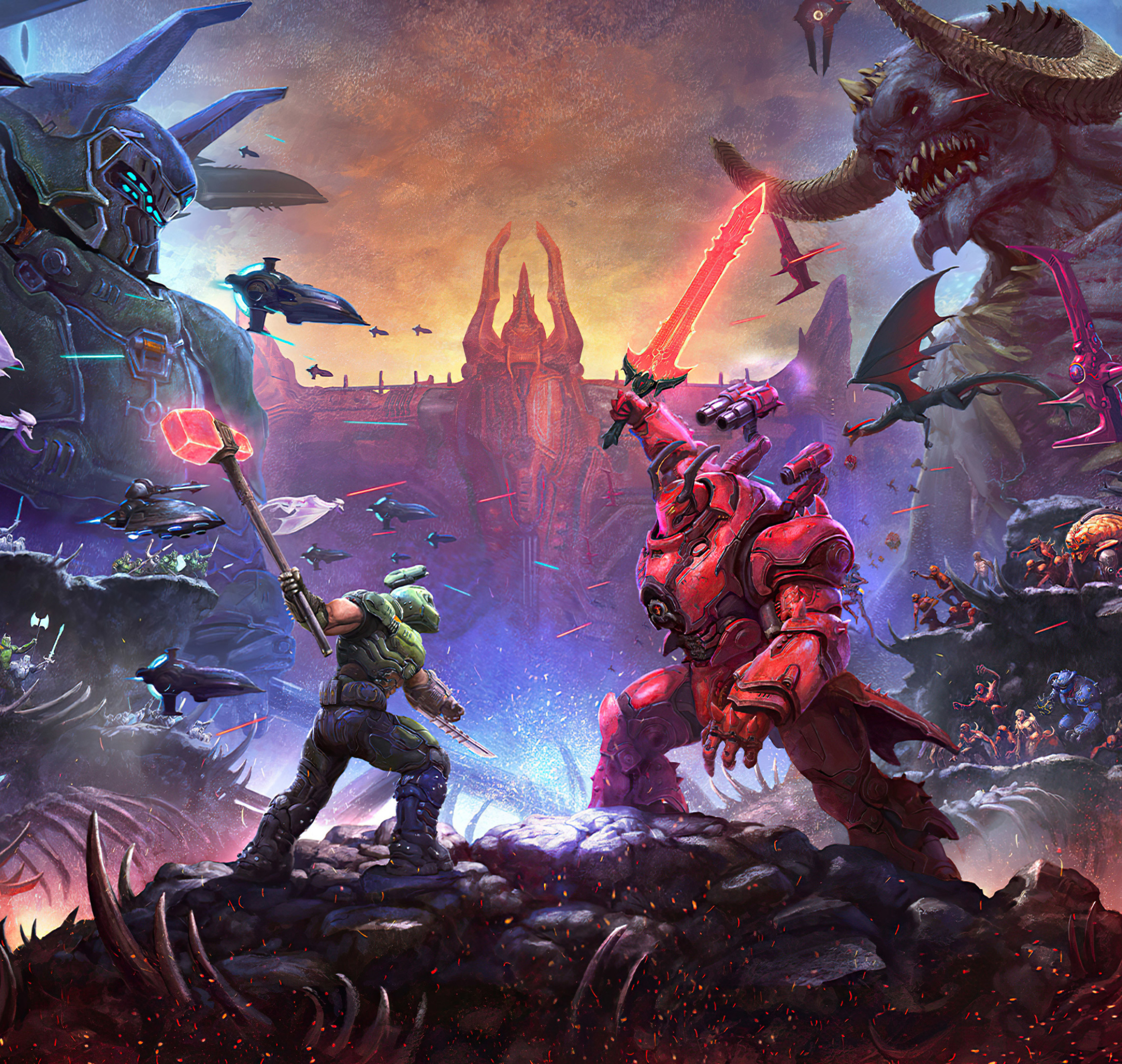 2356x2234 Resolution DOOM Eternal Demon Battle 2356x2234 Resolution ...