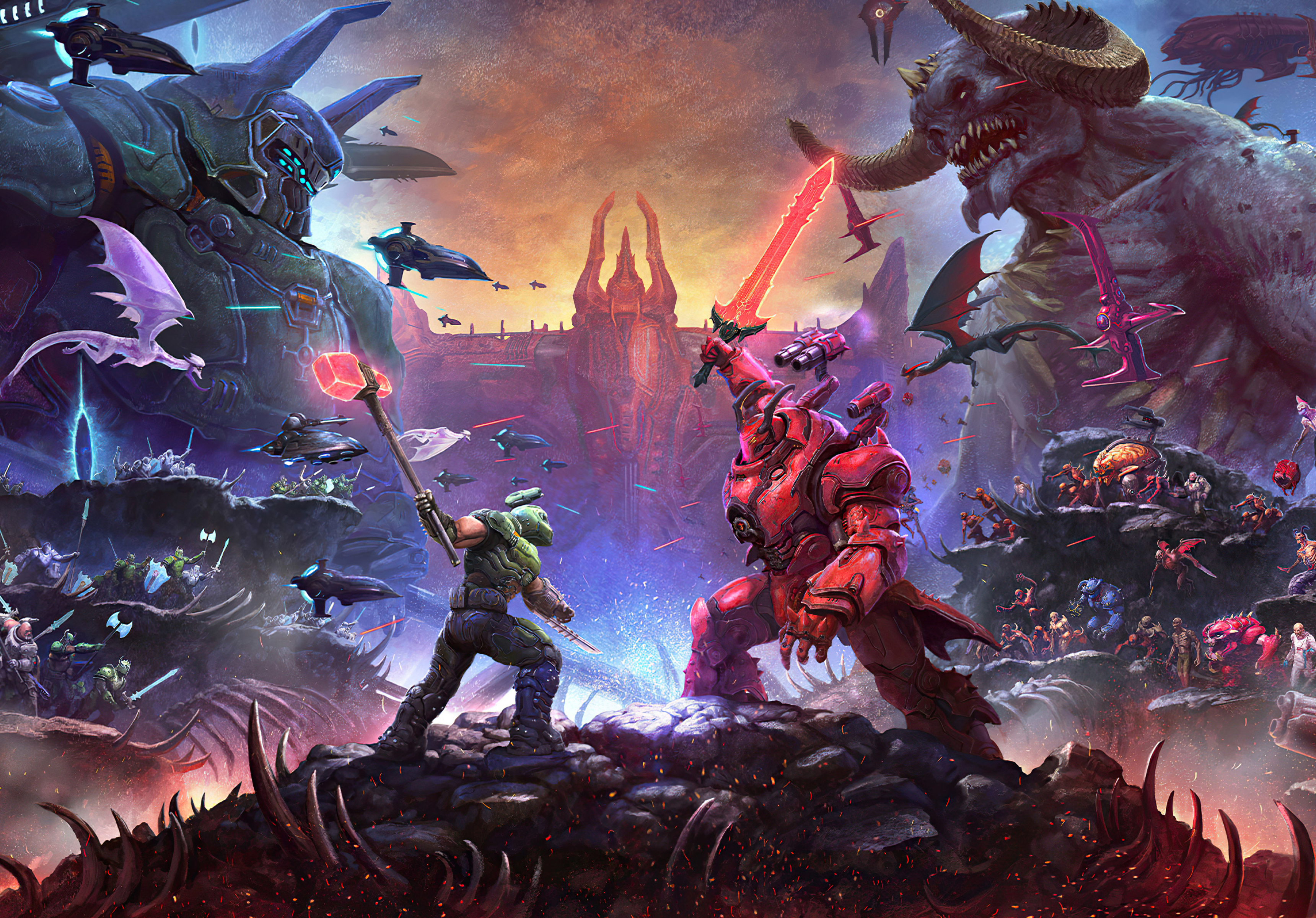 3440x2400 Resolution DOOM Eternal Demon Battle 3440x2400 Resolution ...