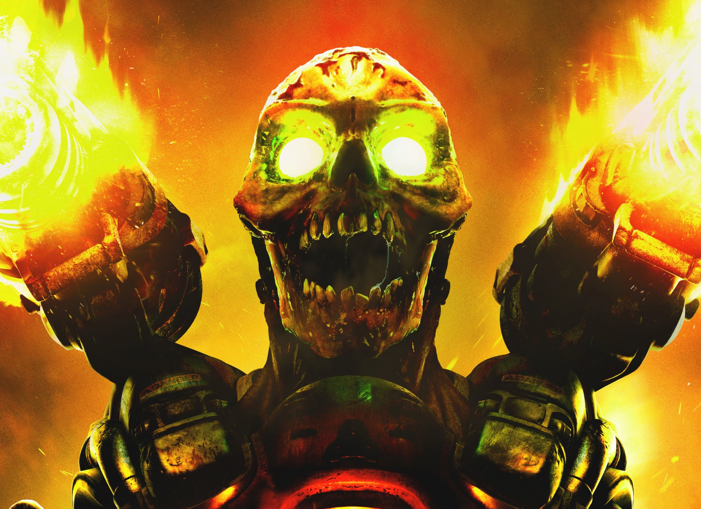 2840x2060 Resolution doom, skull, fire 2840x2060 Resolution Wallpaper ...