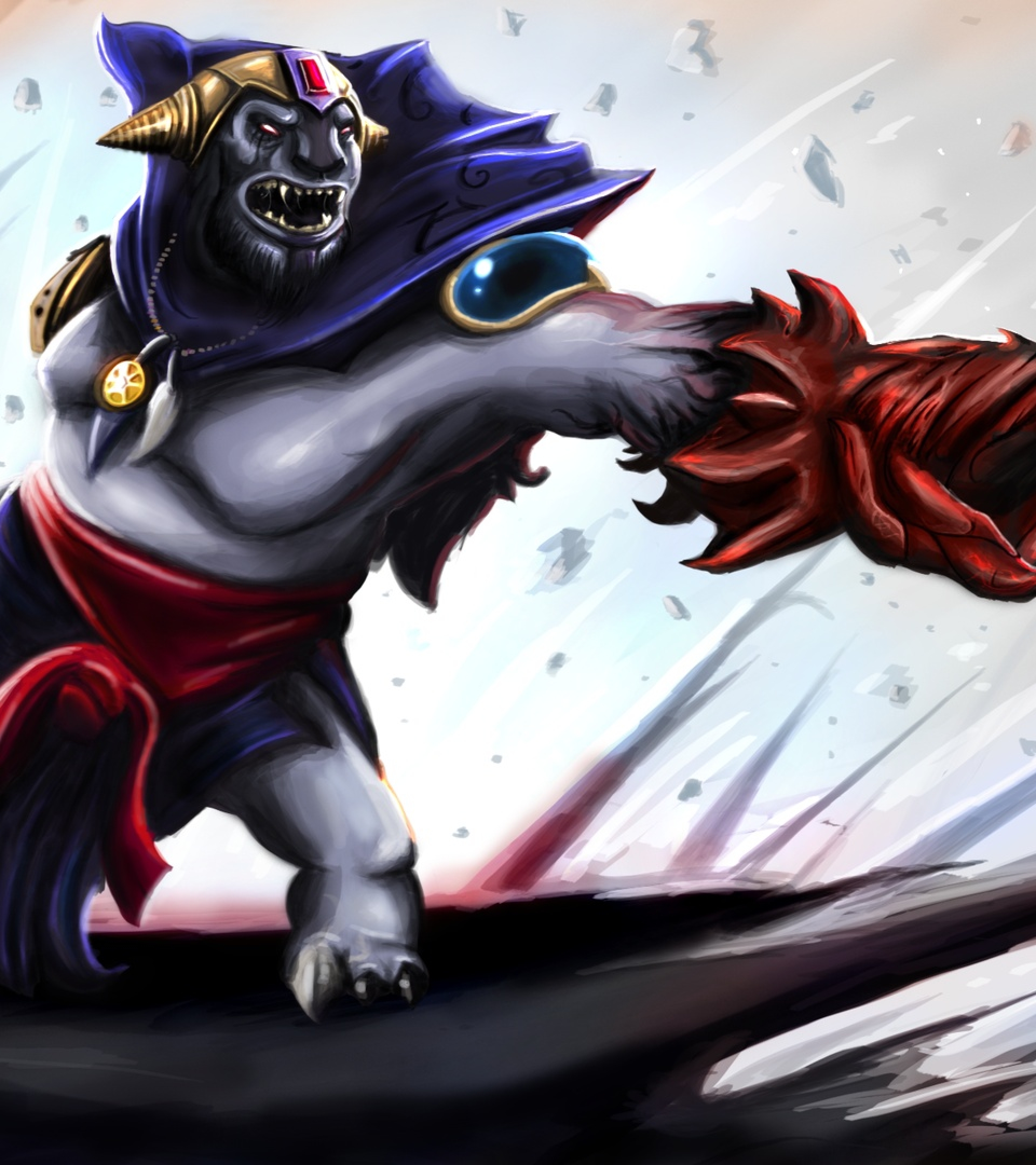 1920x2160 Resolution dota 2, art, lion 1920x2160 Resolution Wallpaper ...