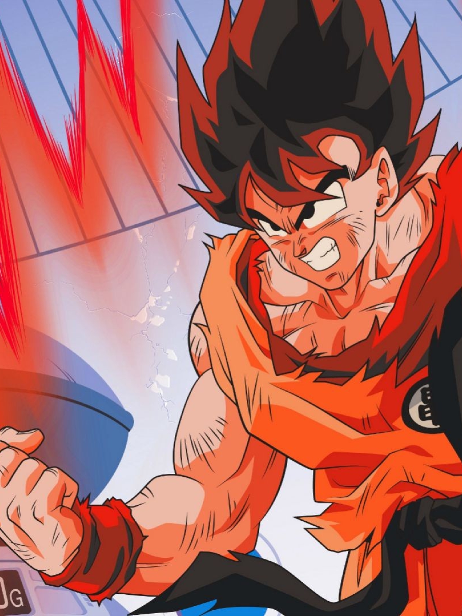 1536x2048 Resolution dragon ball z, goku, aggression 1536x2048 ...