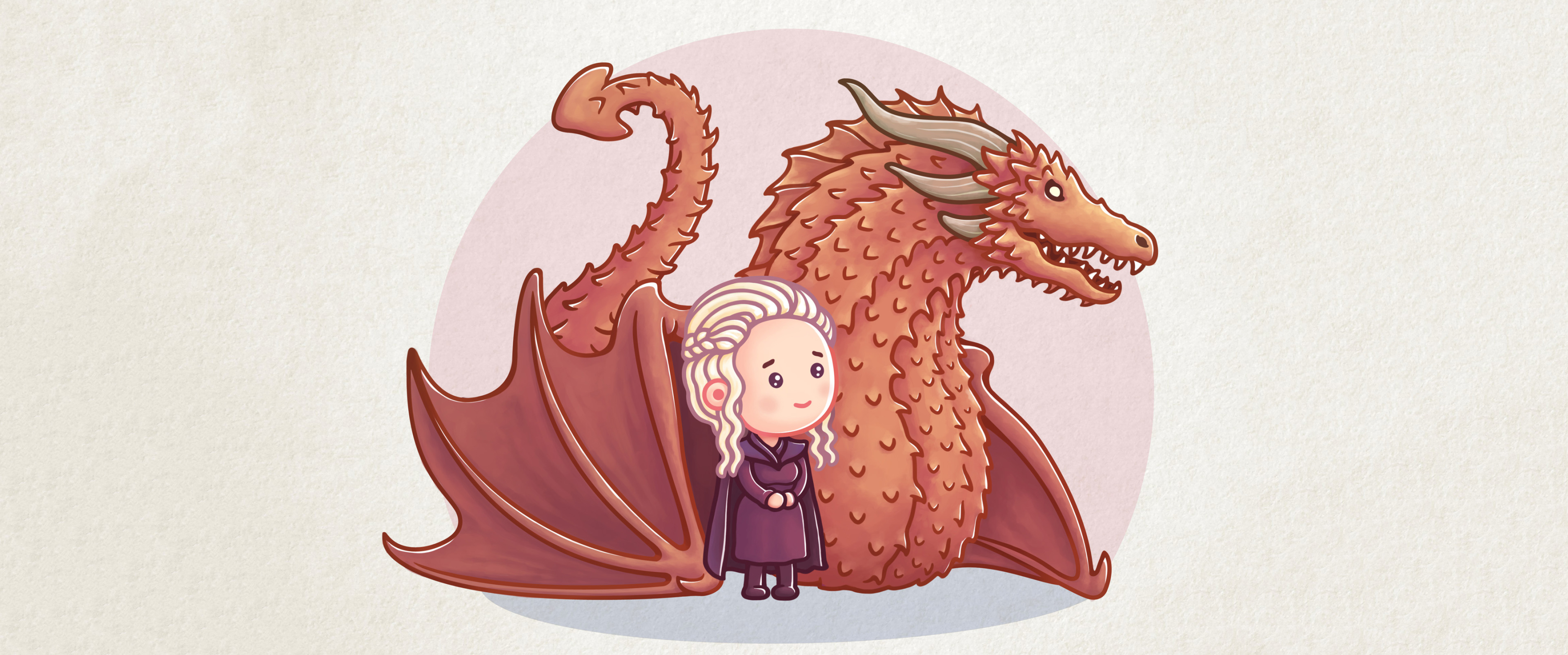 3449x1440 Resolution Dragon Queen Khaleesi Cartoon Artwork 3449x1440 ...