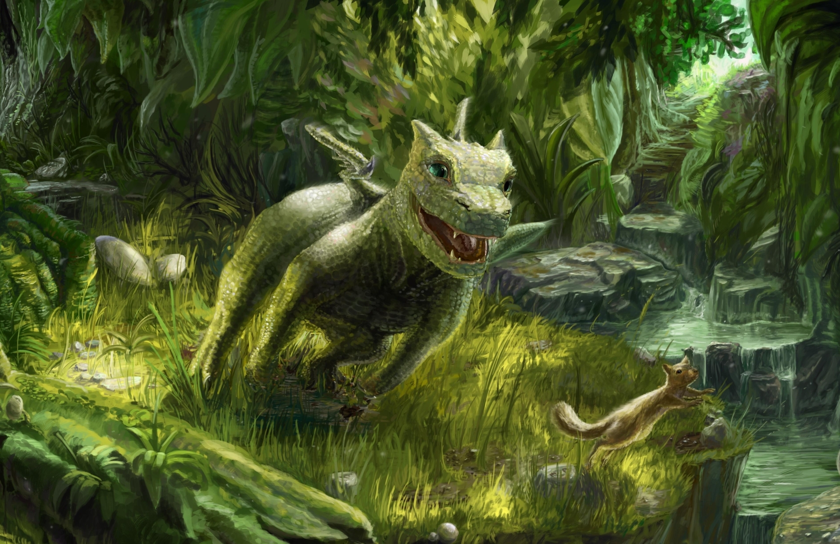 1676x1085 Resolution dragon, small, squirrel 1676x1085 Resolution ...