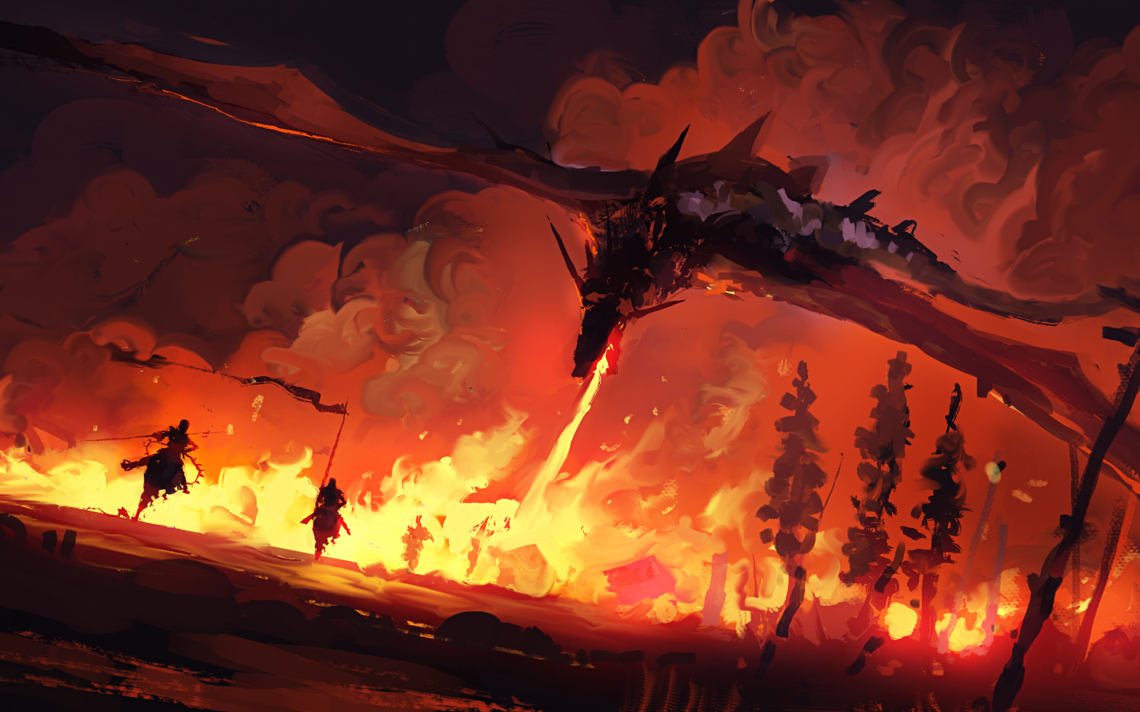2240x1400 Resolution Dragon Throwing Fire 2240x1400 Resolution ...