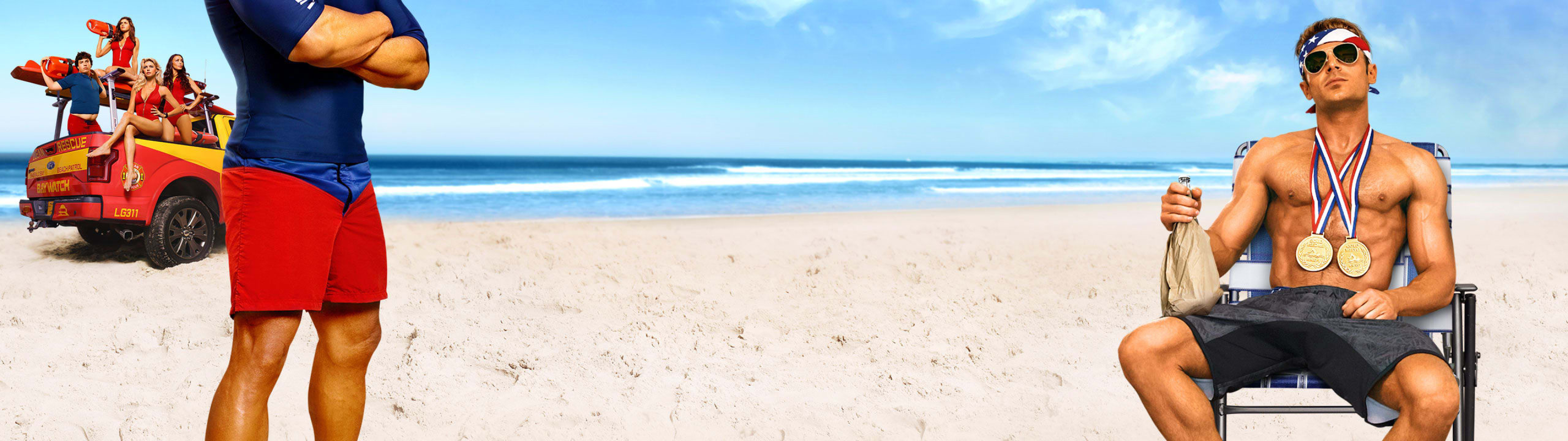 3840x1080 Resolution Dwayne 'The Rock' Johnson And Zac Efron In ...