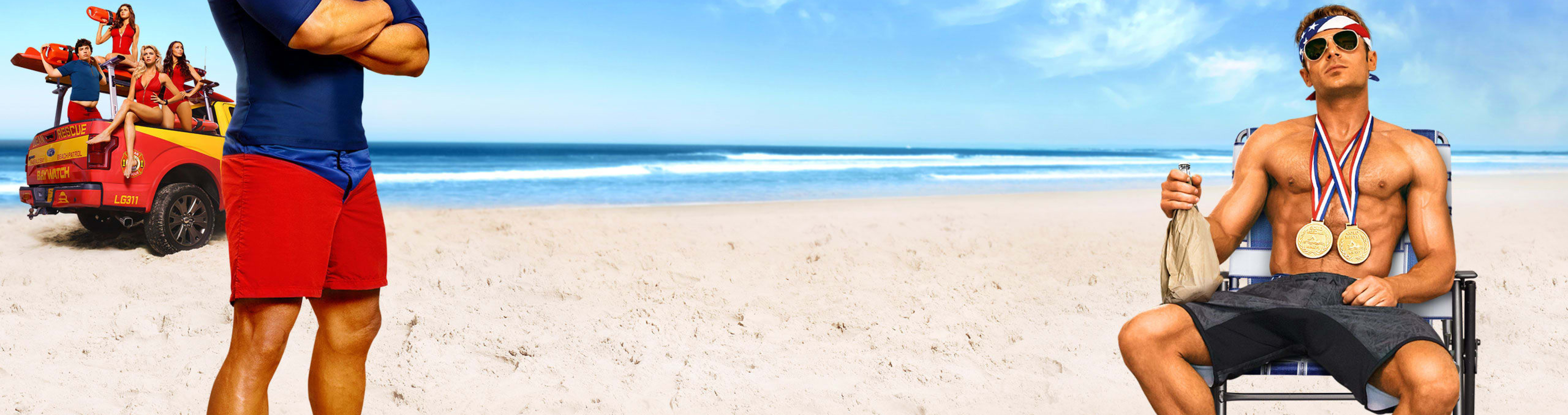 4080x1080 Resolution Dwayne 'The Rock' Johnson And Zac Efron In ...