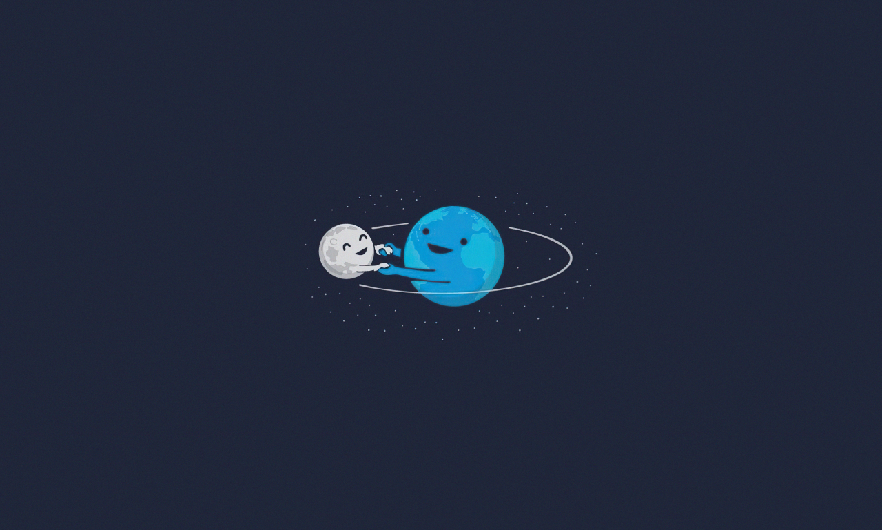 1280x769 Resolution Earth and Moon Freindship 1280x769 Resolution ...