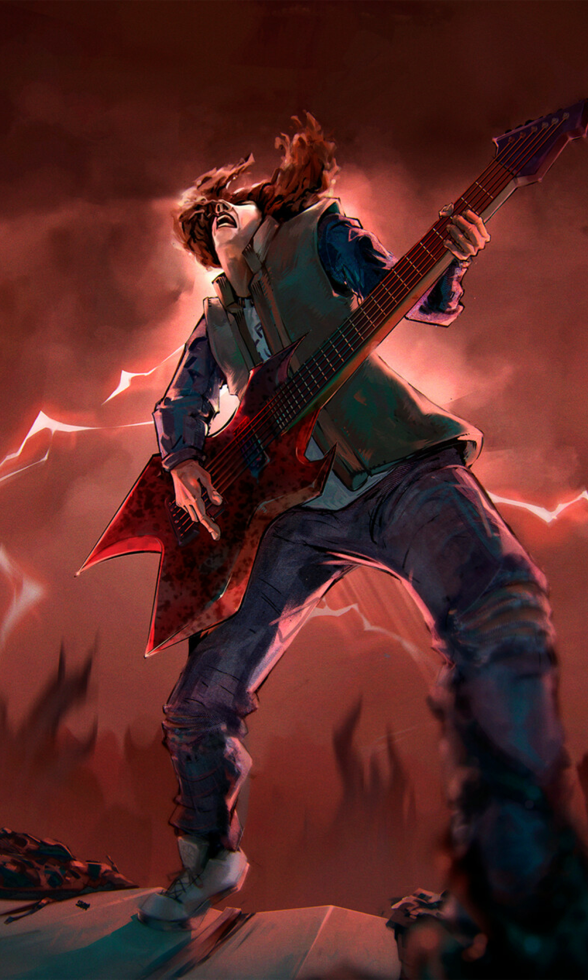 1200x2000 Resolution Eddie Munson playing Master of Puppets on his ...
