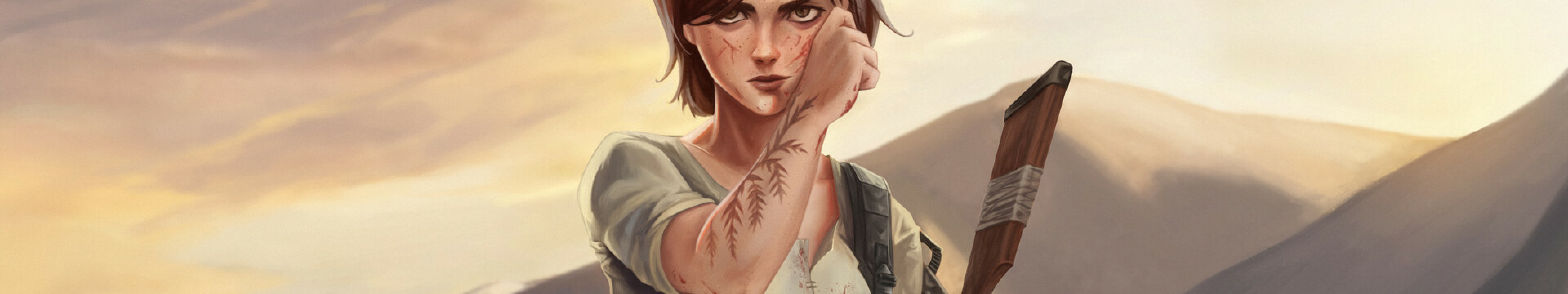 5760x1080 Resolution Ellie Cool Illustration The Last of Us Part 2 ...