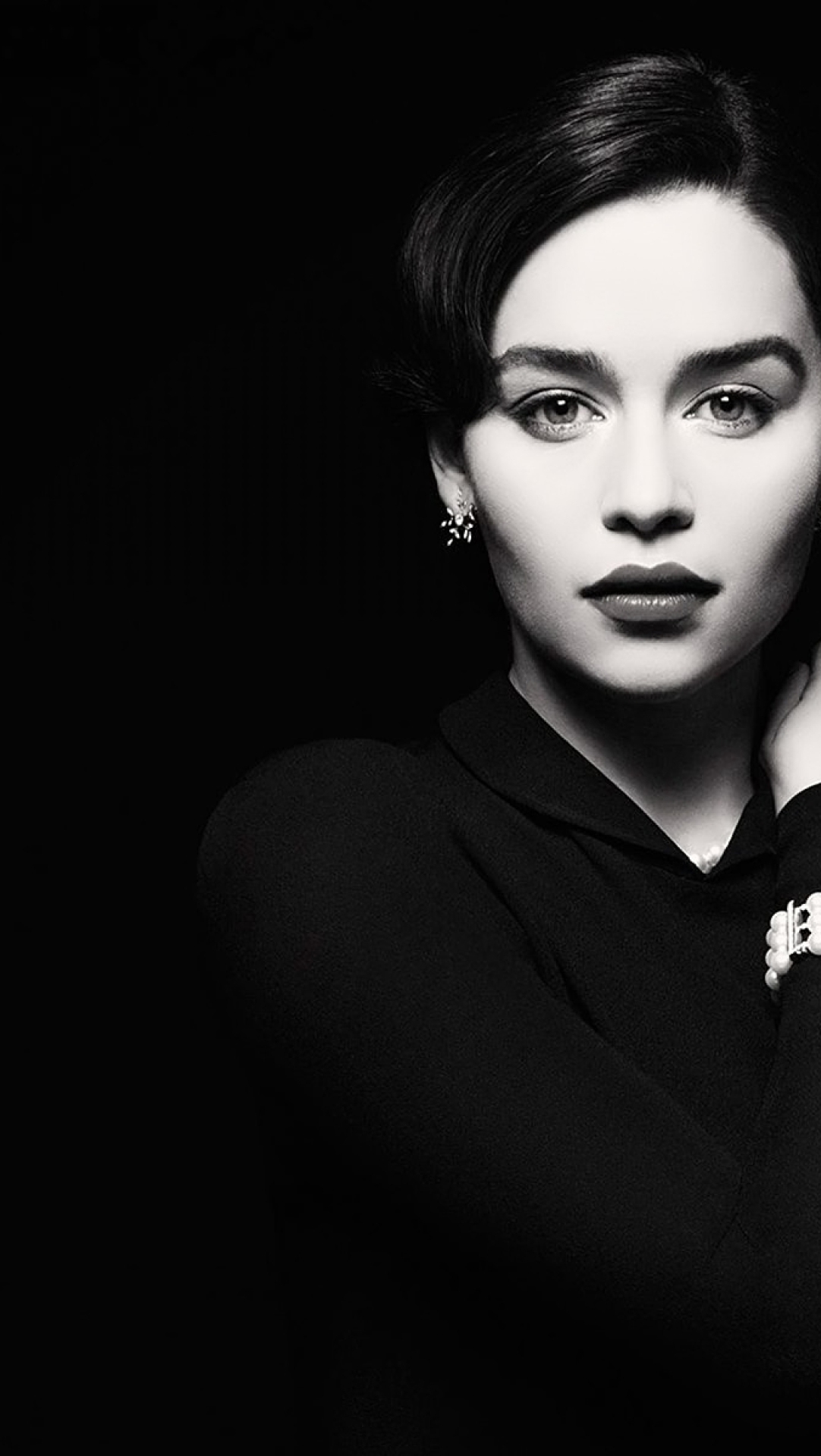1082x1920 Emilia Clarke Black Pic 1082x1920 Resolution Wallpaper, HD ...