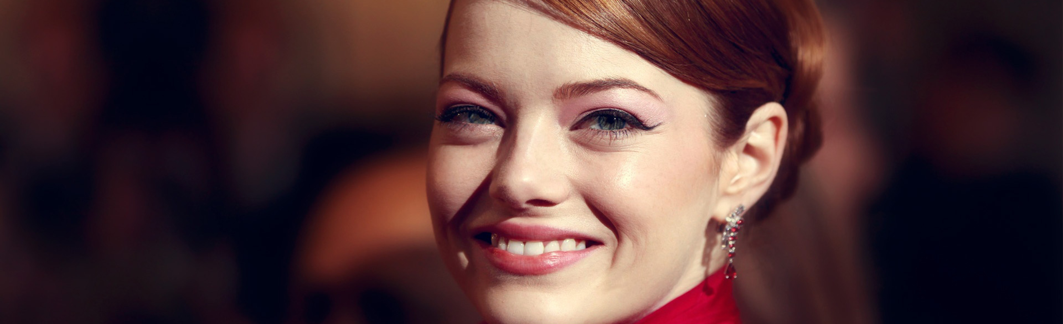 3540x1080 Resolution Emma Stone Pretty smile wallpaper 3540x1080 ...