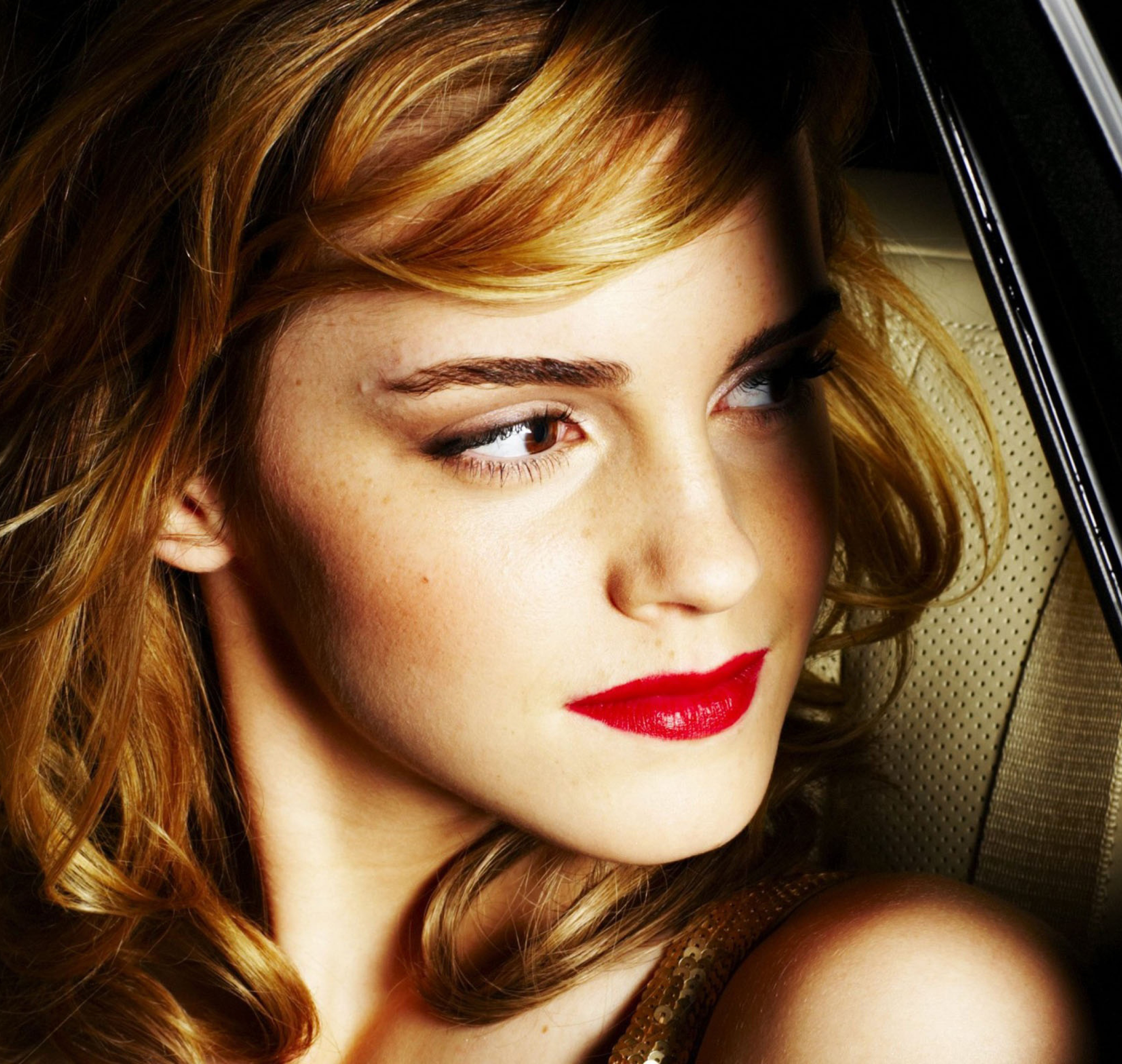 2356x2234 Resolution Emma Watson in car 2356x2234 Resolution Wallpaper ...