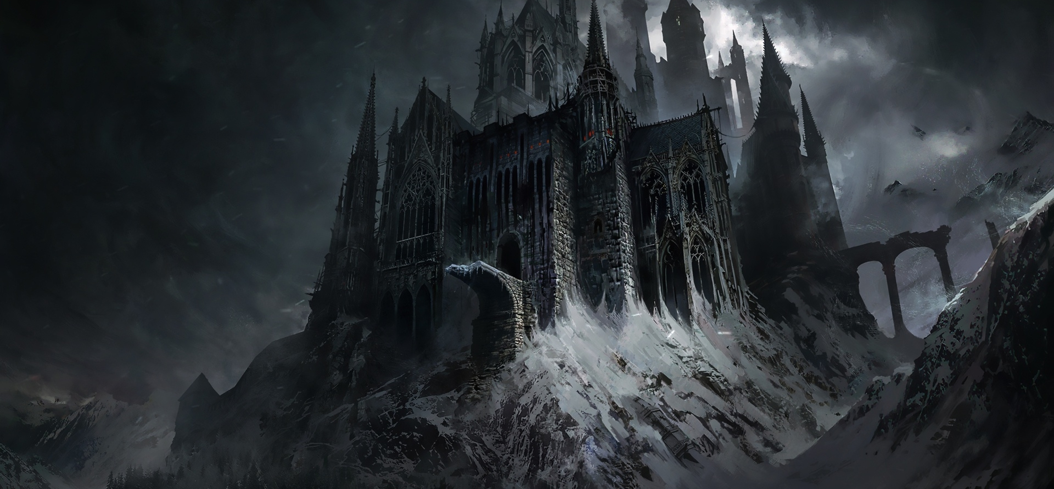 3449x1600 Resolution Evil Castle Dark Fantasy 3449x1600 Resolution ...