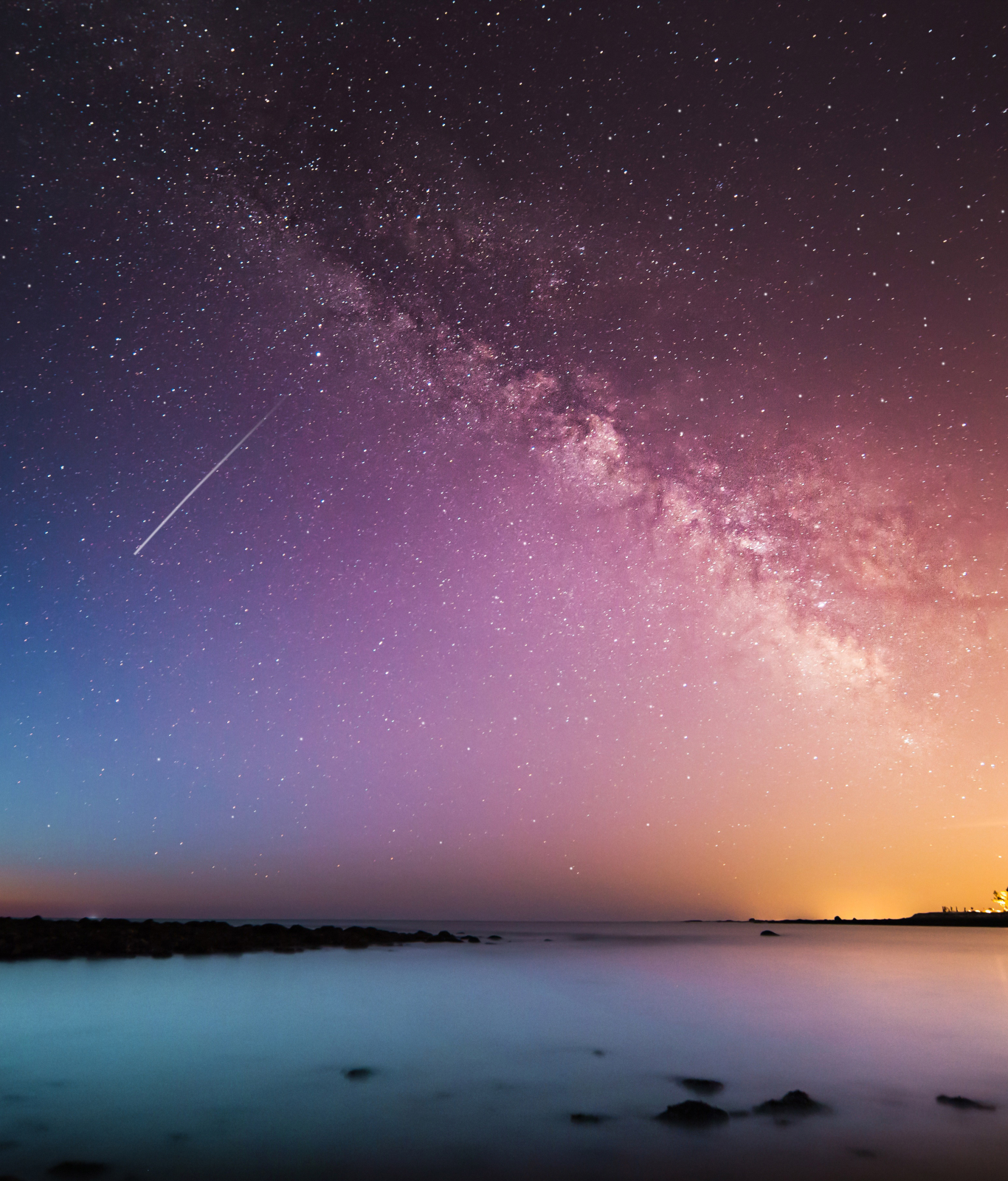 1366x1600 Resolution Falling Universe Galaxy Beautiful Light Leaks ...