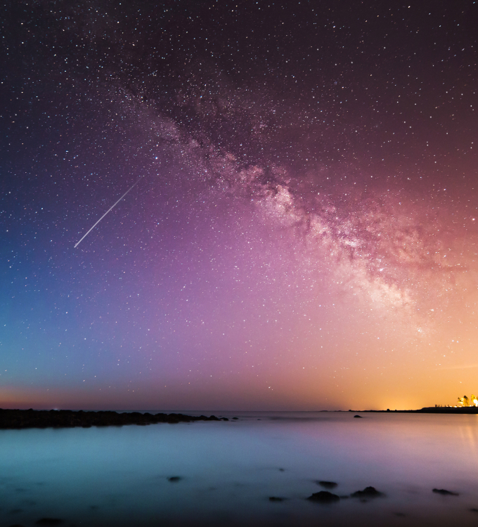 680x750 Resolution Falling Universe Galaxy Beautiful Light Leaks ...
