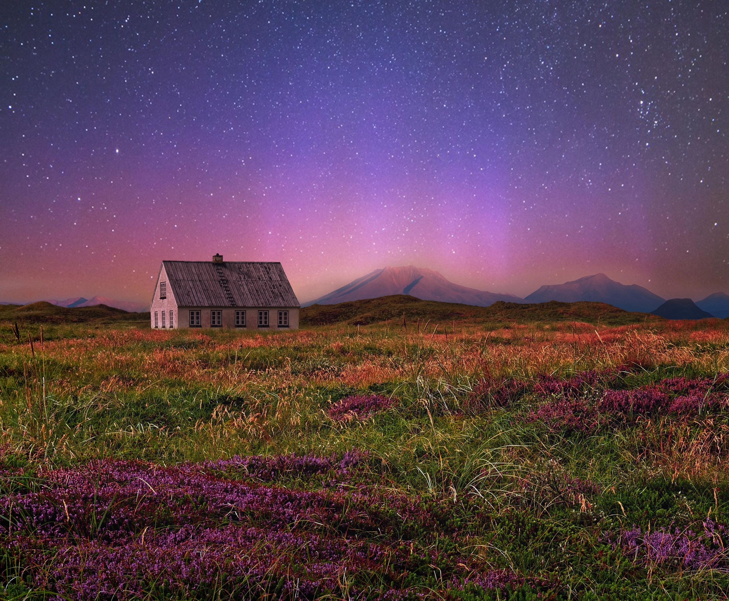 2520x2080 Resolution Fantasy House in Field 4K 2520x2080 Resolution ...