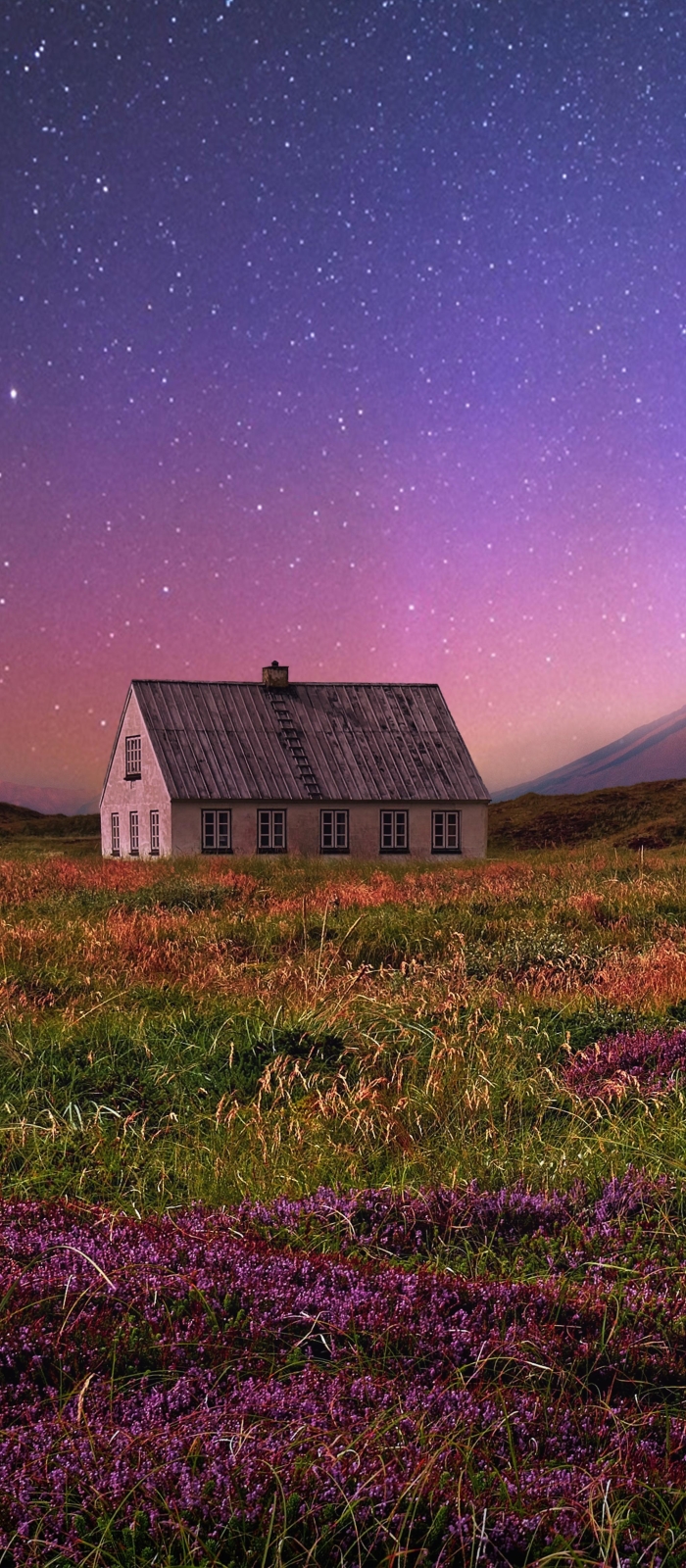 700x1600 Fantasy House in Field 4K 700x1600 Resolution Wallpaper, HD ...
