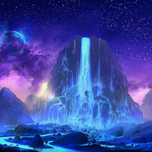 512x512 Resolution Fantasy Waterfall 512x512 Resolution Wallpaper ...