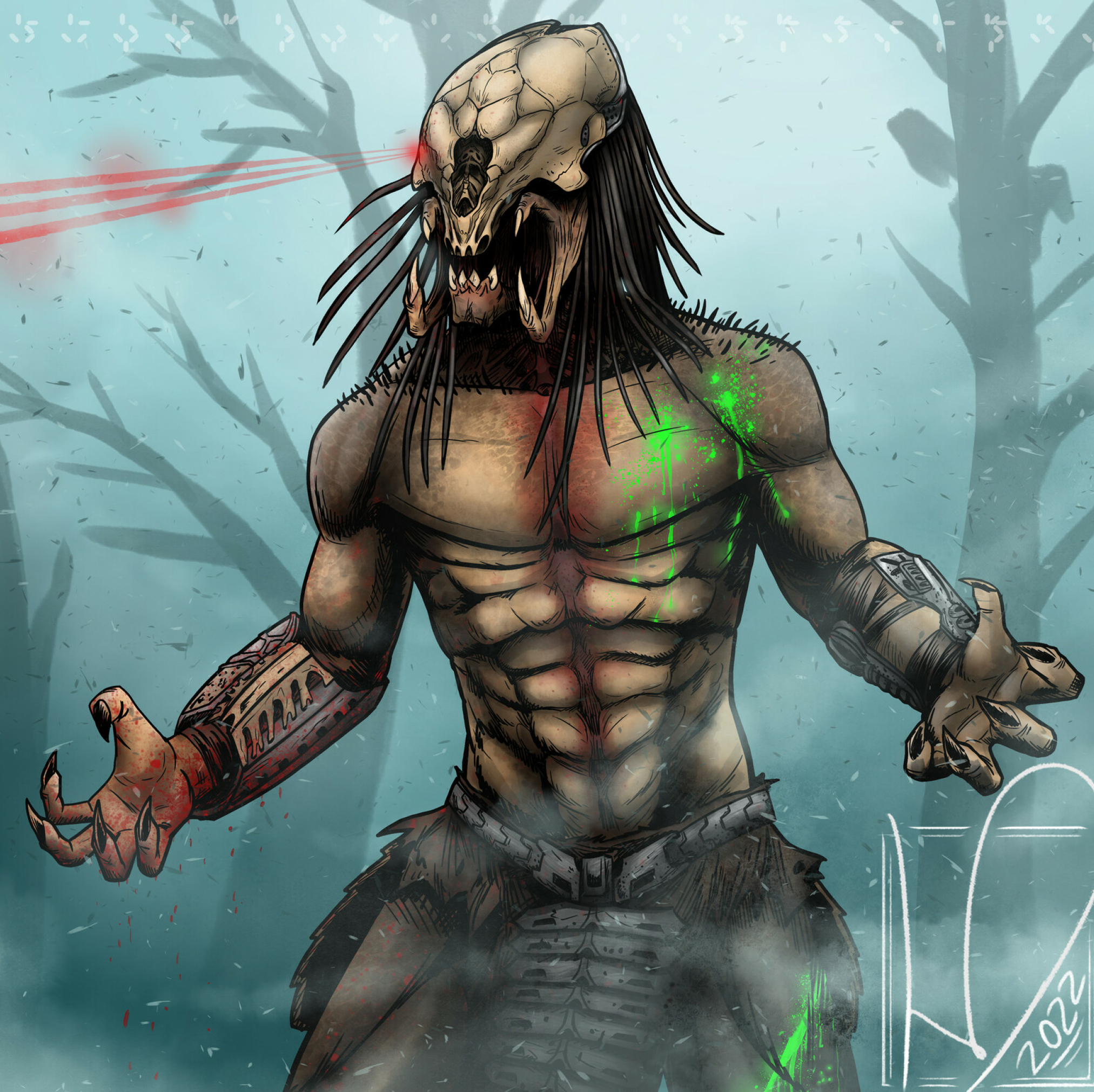 2025x2022 Resolution Feral Predator Prey Movie FanArt 2025x2022 ...