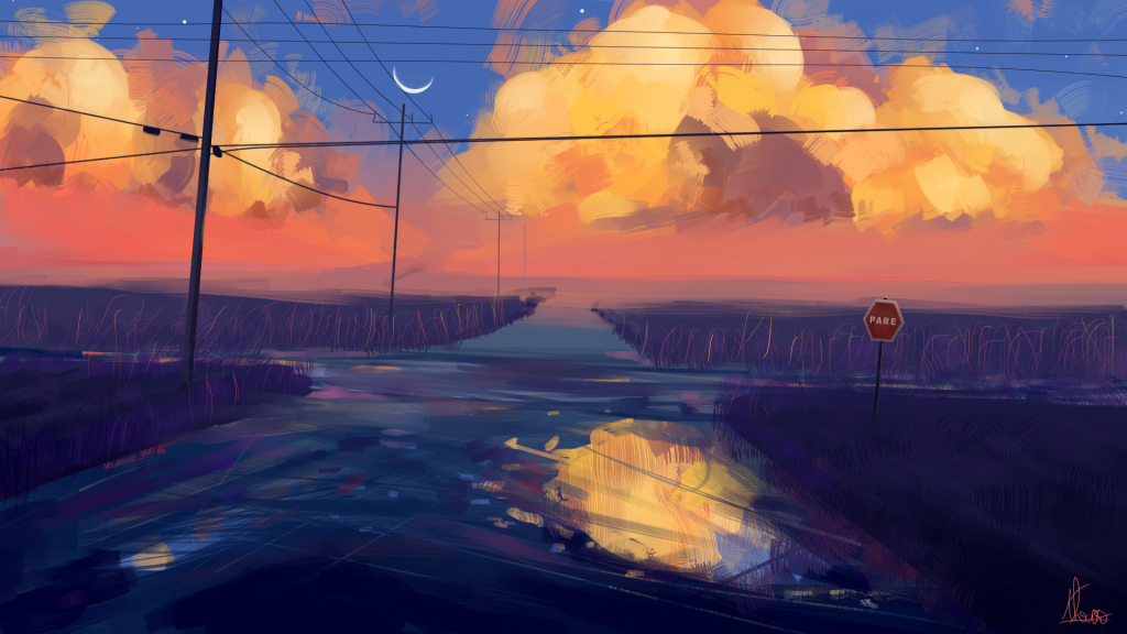 1024x576 Resolution Field Drawing Digital Art 1024x576 Resolution ...
