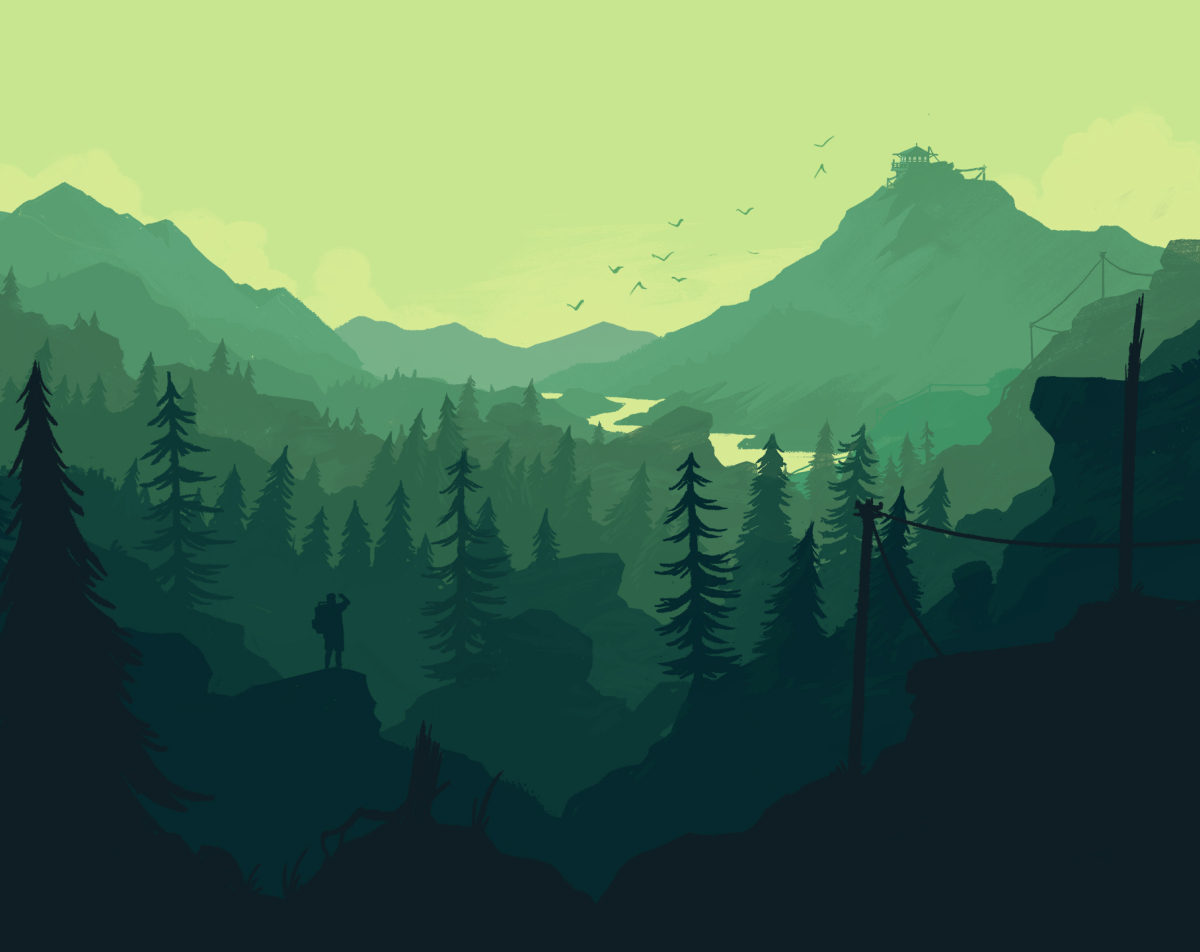 1200x952 Resolution Firewatch Forest Digital Art 1200x952 Resolution ...