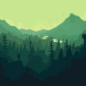 300x300 Resolution Firewatch Forest Digital Art 300x300 Resolution ...