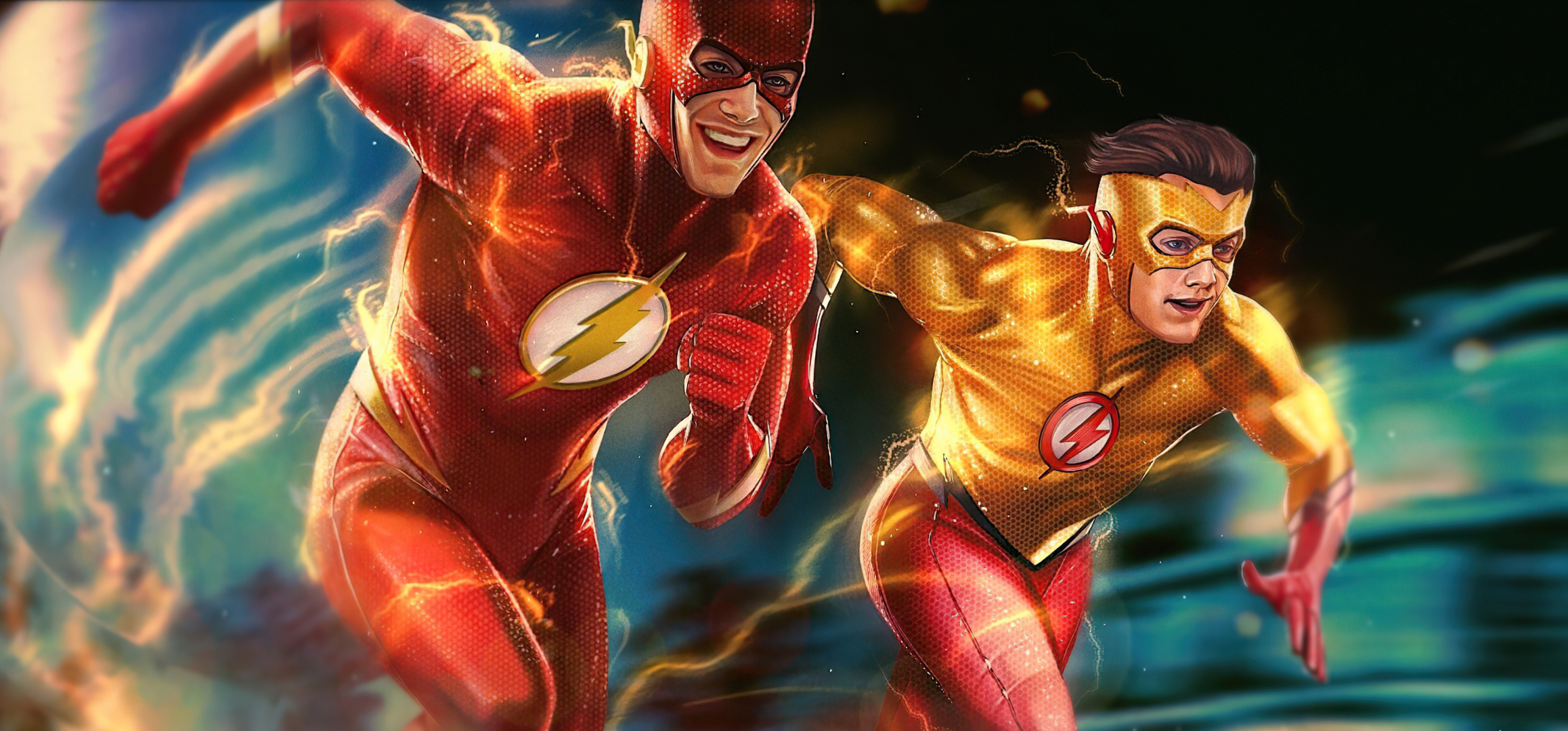 2316x1080 Resolution Flash and Kid Flash DC Comic 2316x1080 Resolution ...