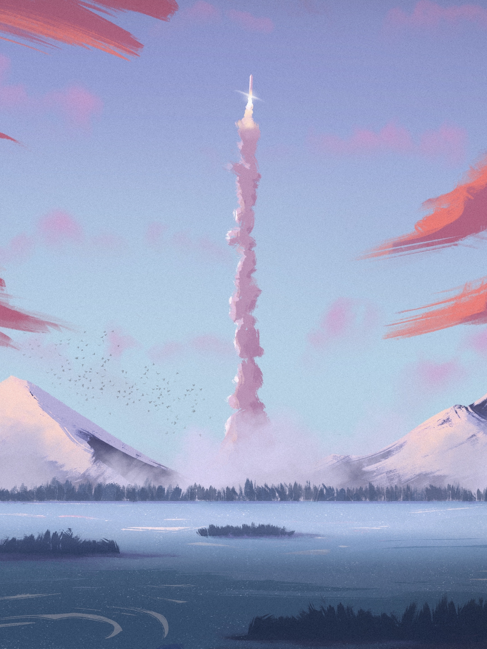 1620x2160 Flying Rocket 5k Digital Art 1620x2160 Resolution Wallpaper ...