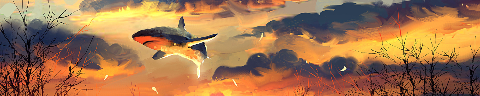 2000x400 Resolution Flying Shark 2000x400 Resolution Wallpaper ...