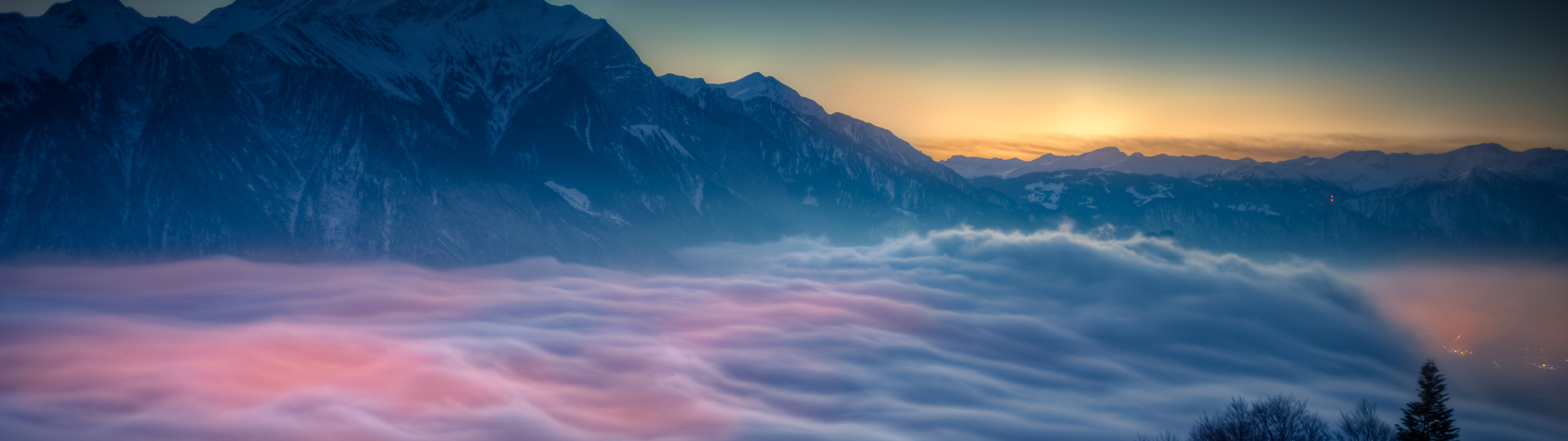 3840x1080 Resolution Fogy 4k Mountain Peak 3840x1080 Resolution ...