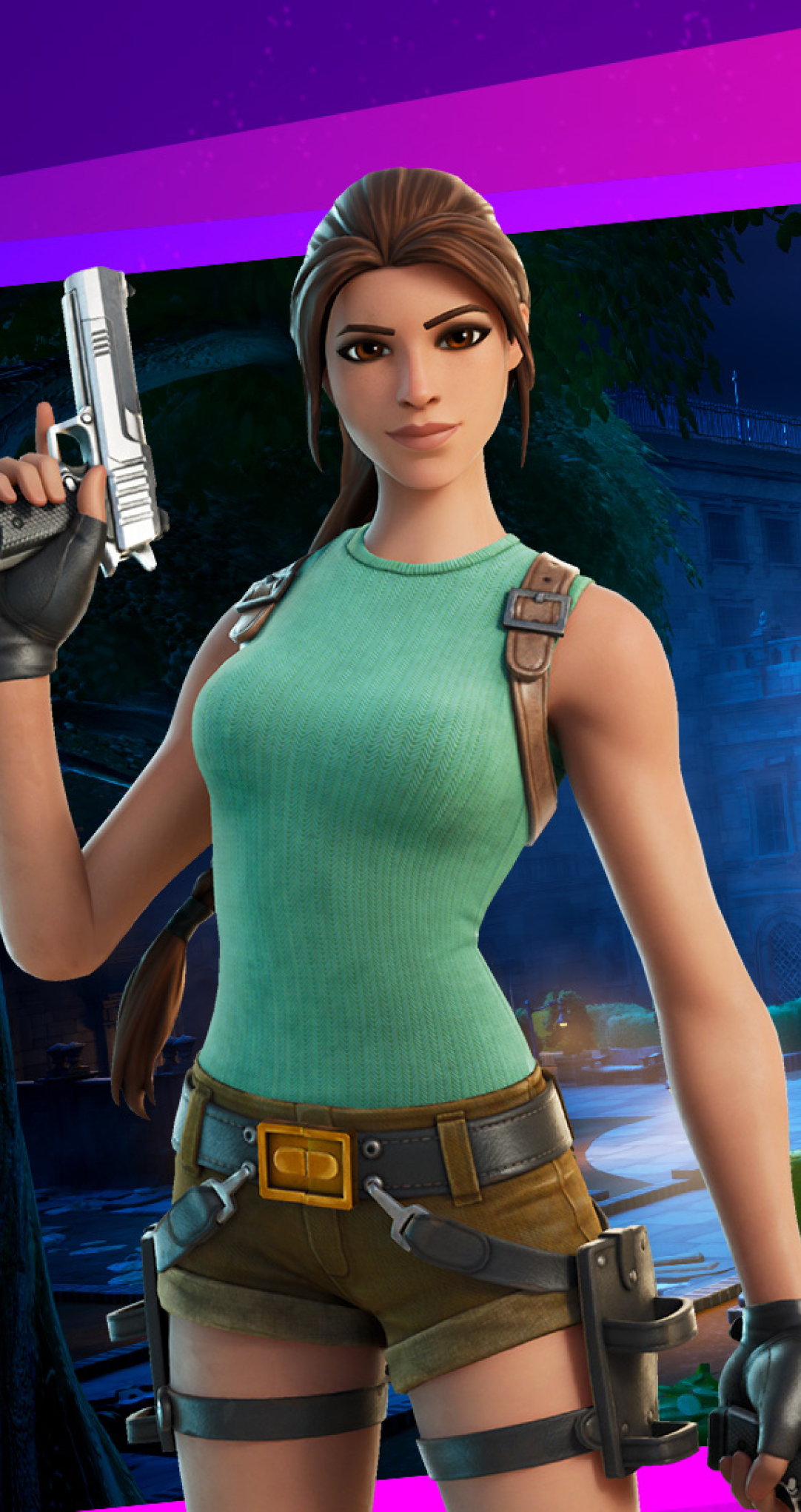 1082x2042 Fortnite Lara Croft Manor 1082x2042 Resolution Wallpaper, HD ...