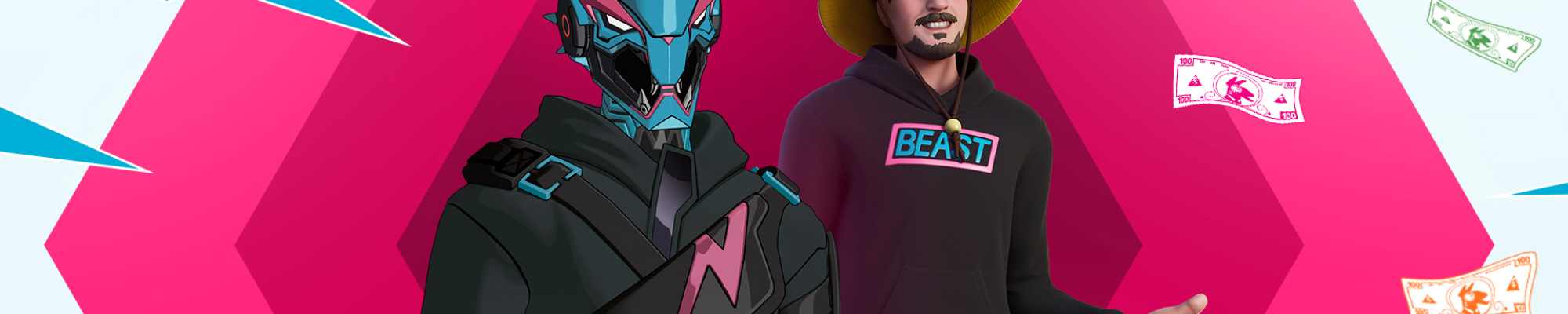2000x400 Resolution Fortnite x Mr Beast 2000x400 Resolution Wallpaper ...