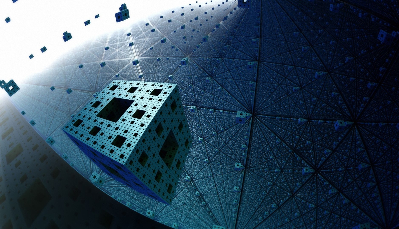 1366x786 Resolution fractal, menger sponge, flight 1366x786 Resolution ...