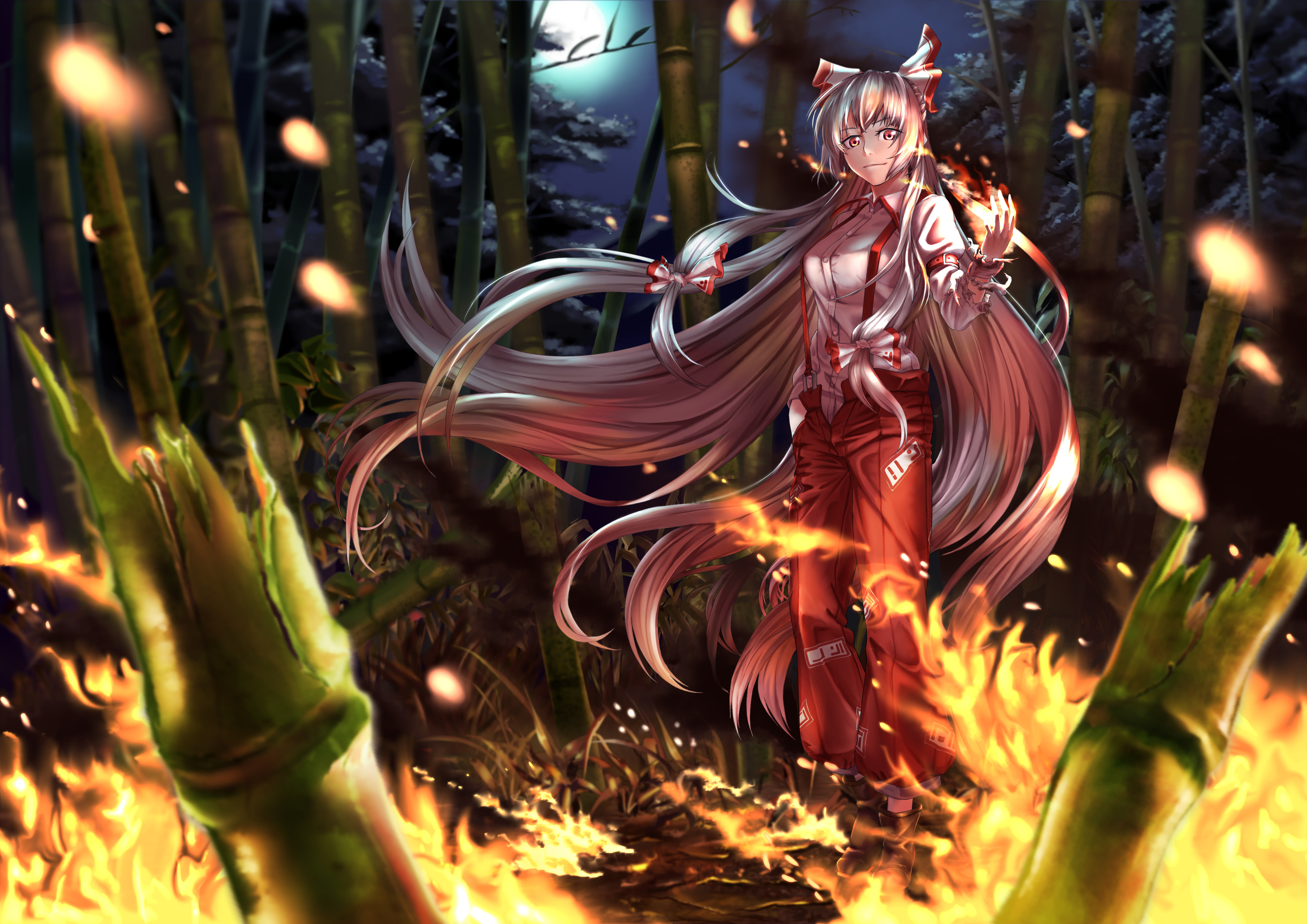 2932x293220197 Fujiwara no Mokou 4K Art 2932x293220197 Resolution ...