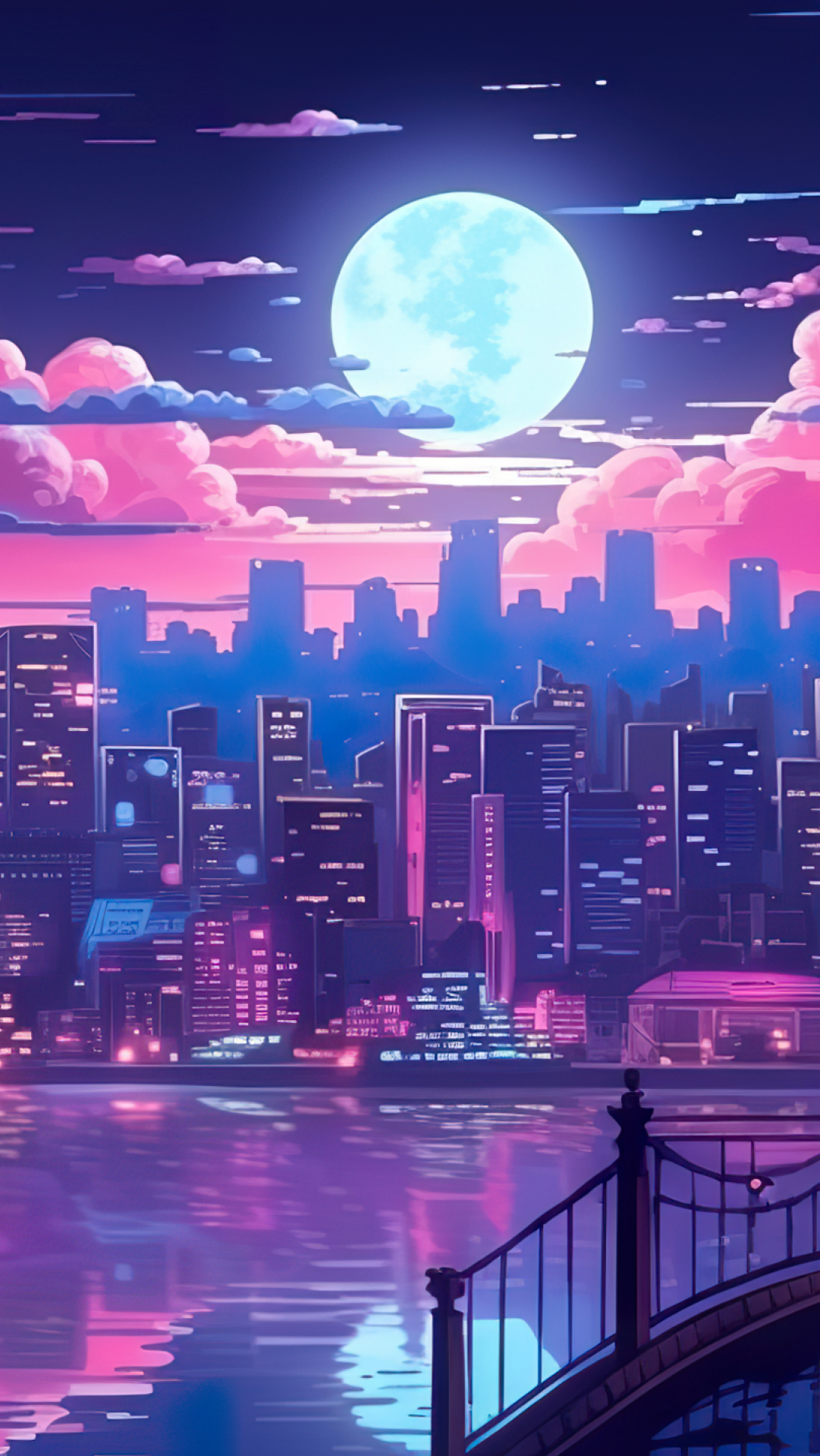 1081x1920 Resolution Futuristic City Nightscape 2K 1081x1920 Resolution ...