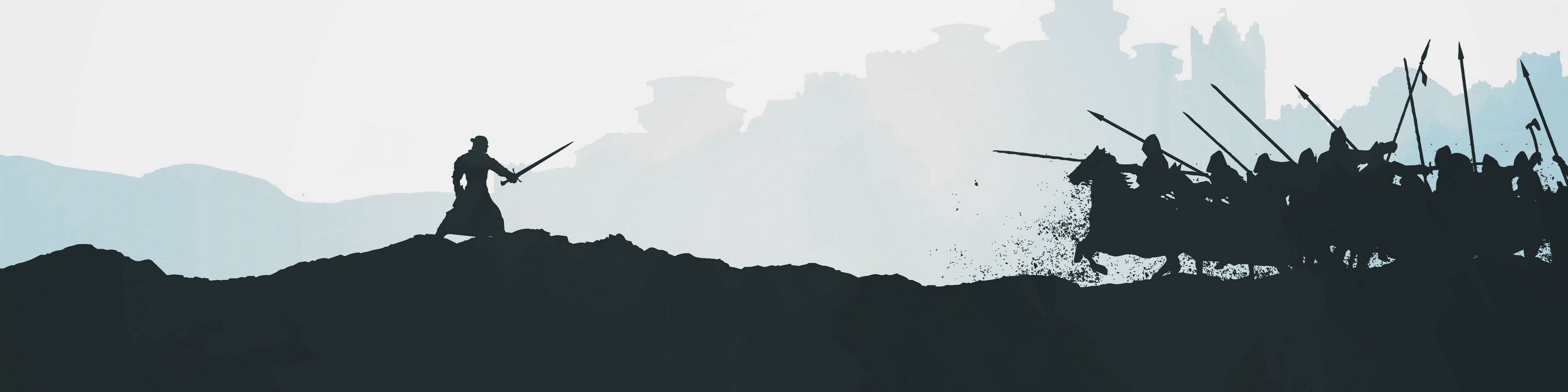 4080x1020 Resolution Game of Thrones Jon snow Alone Fight 4080x1020 ...