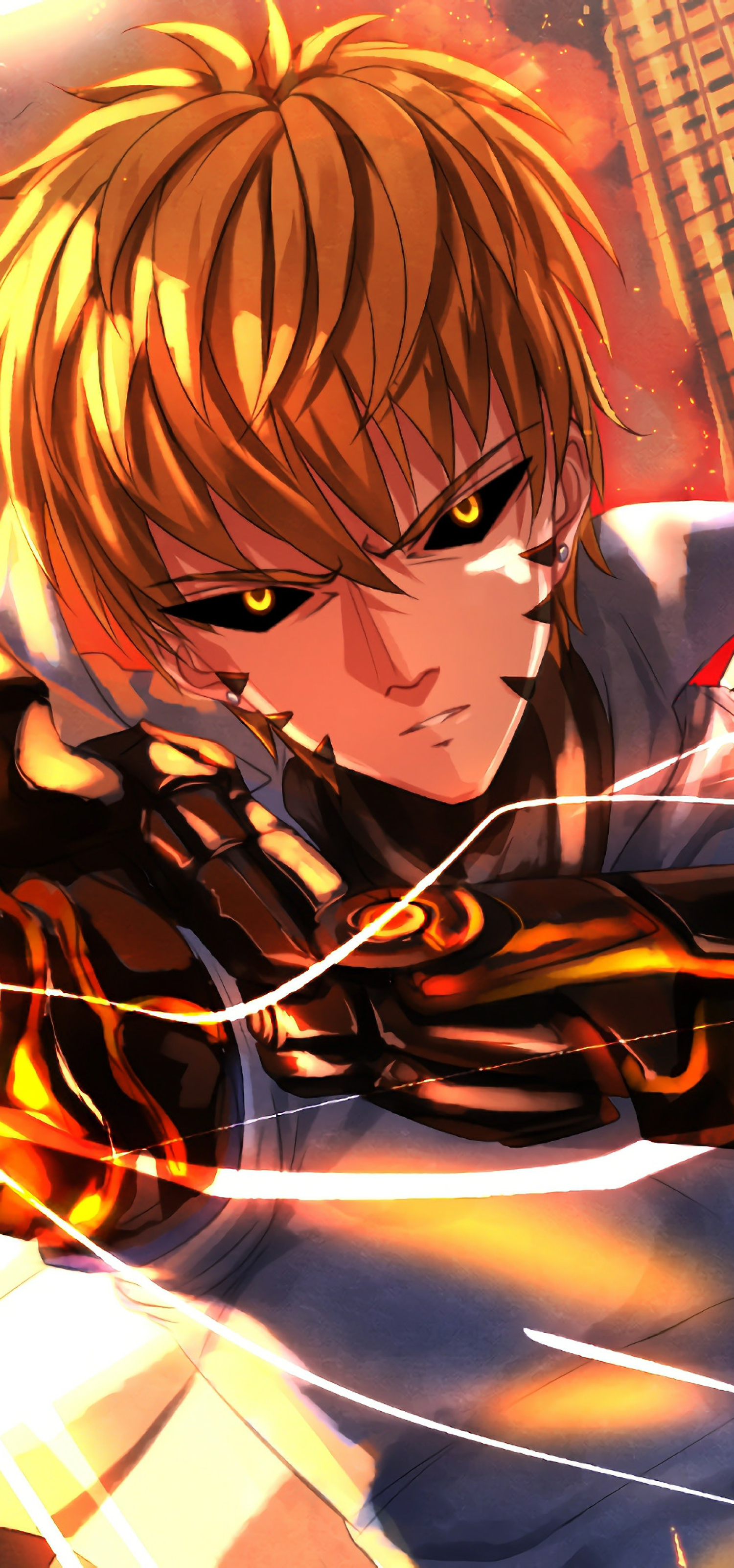 1500x3200 Resolution Genos Cool Art One-Punch Man 4K 1500x3200 ...