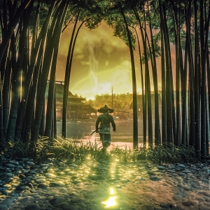 300x300 Resolution Ghost of Tushima Oil Paint Art 300x300 Resolution ...