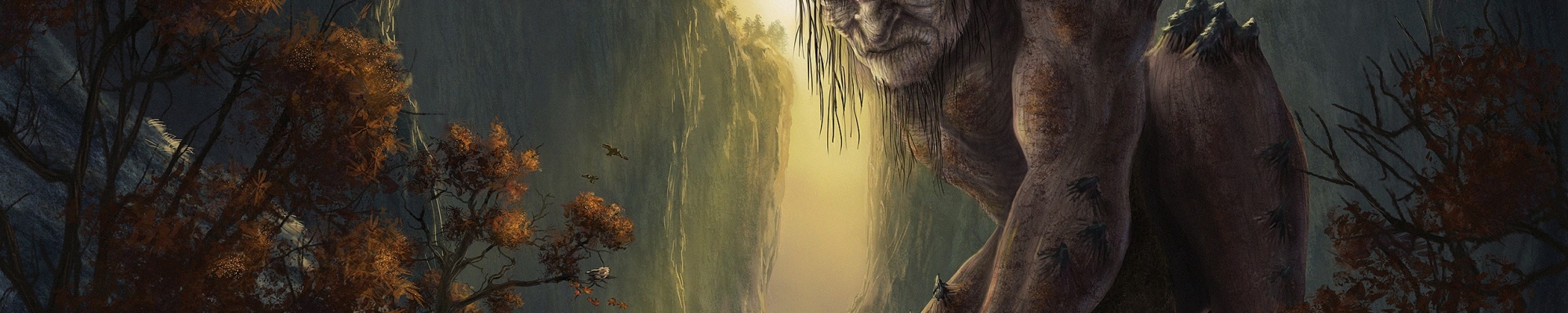 2000x400 Resolution Giant Mountain Monster In Forest 2000x400 ...